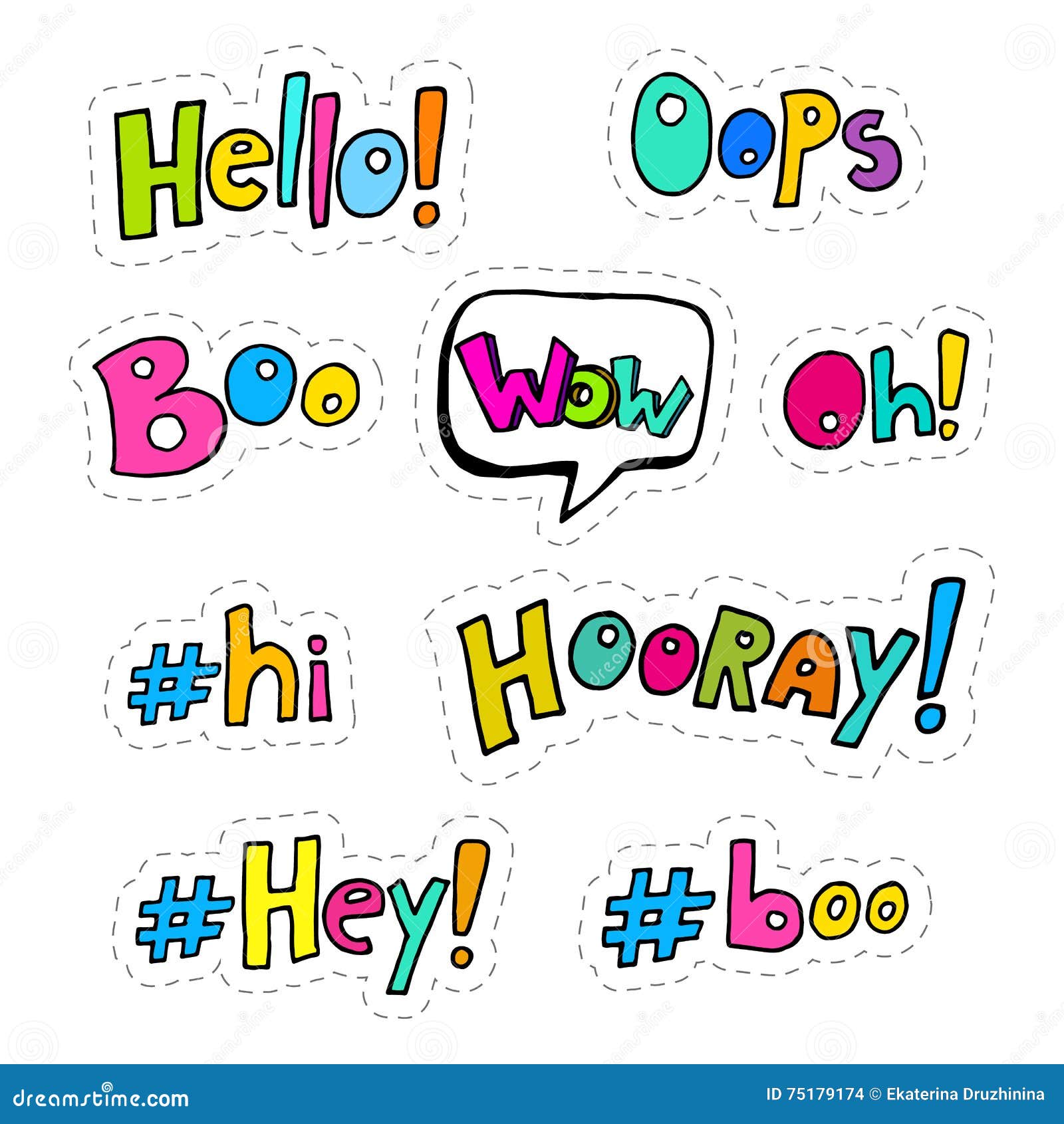 Interjecciones Ilustraciones Stock, Vectores, Y Clipart – (17 ...