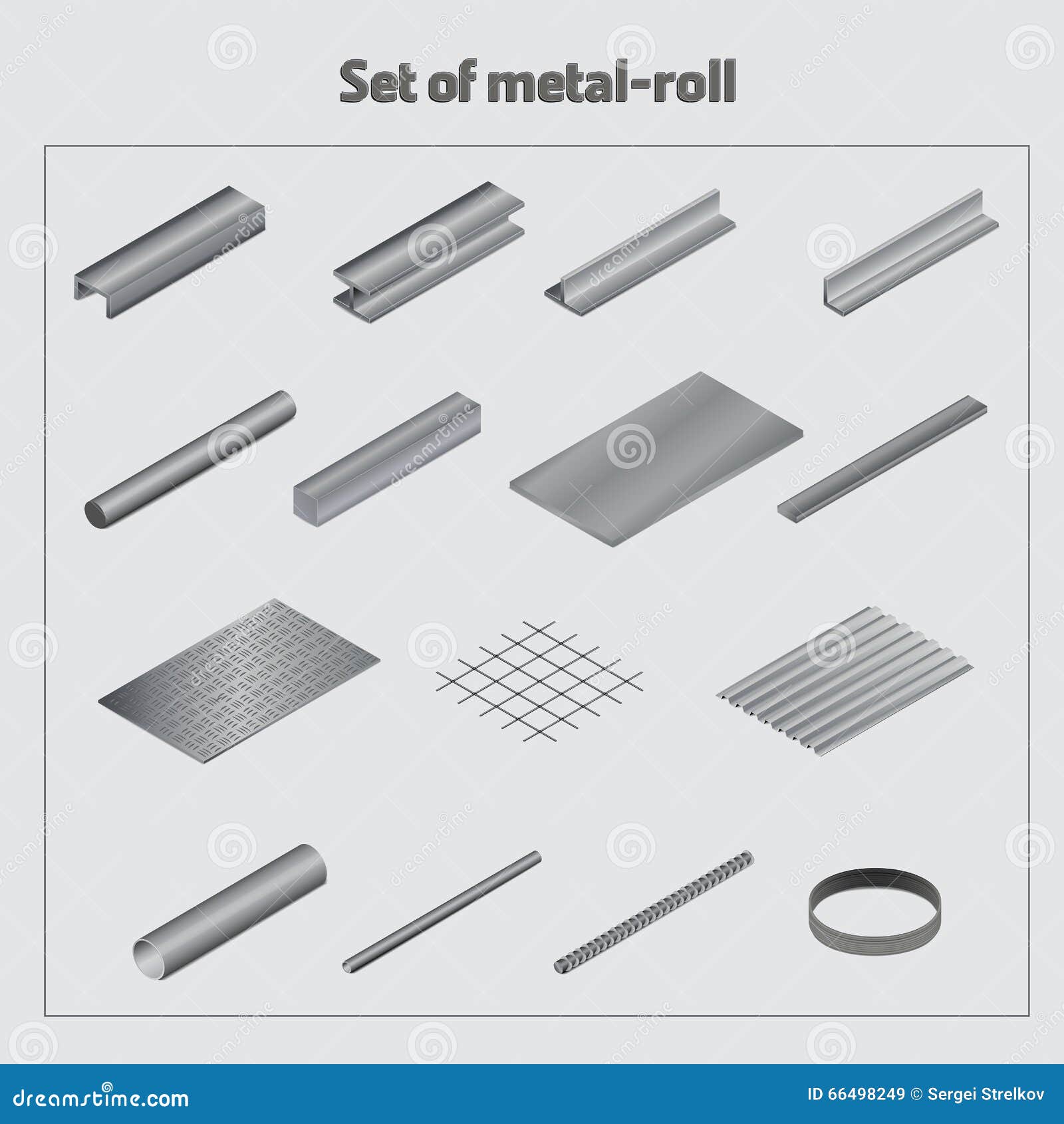 Sistema de rollo del metal ilustración del vector. Ilustración de ...