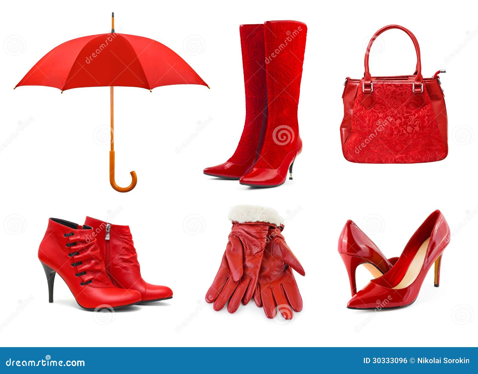 Sistema De Ropa Y De Accesorios Rojos Foto de archivo - Imagen de ...