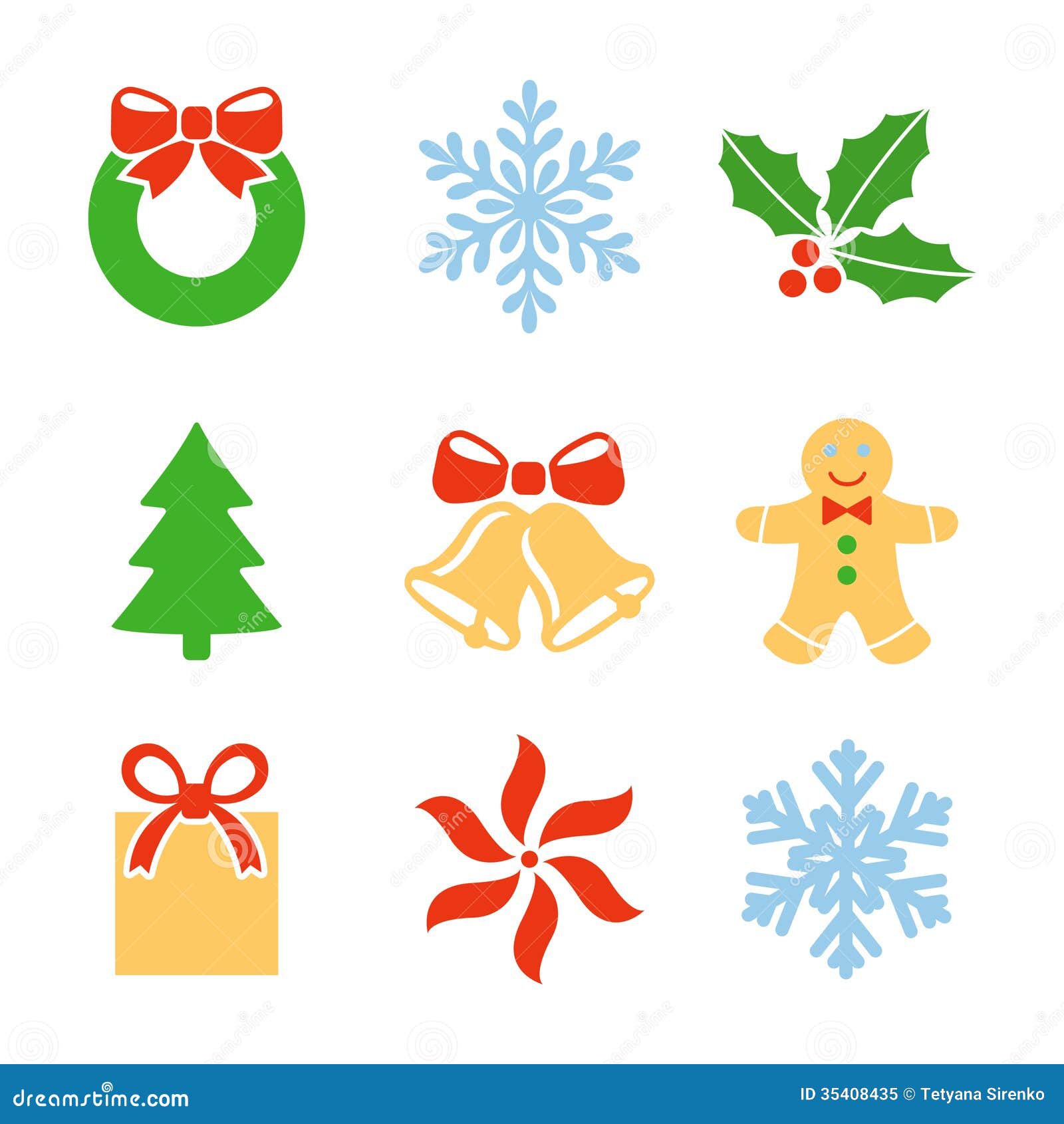 Sistema De Símbolos De La Navidad Ilustración del Vector - Ilustración ...