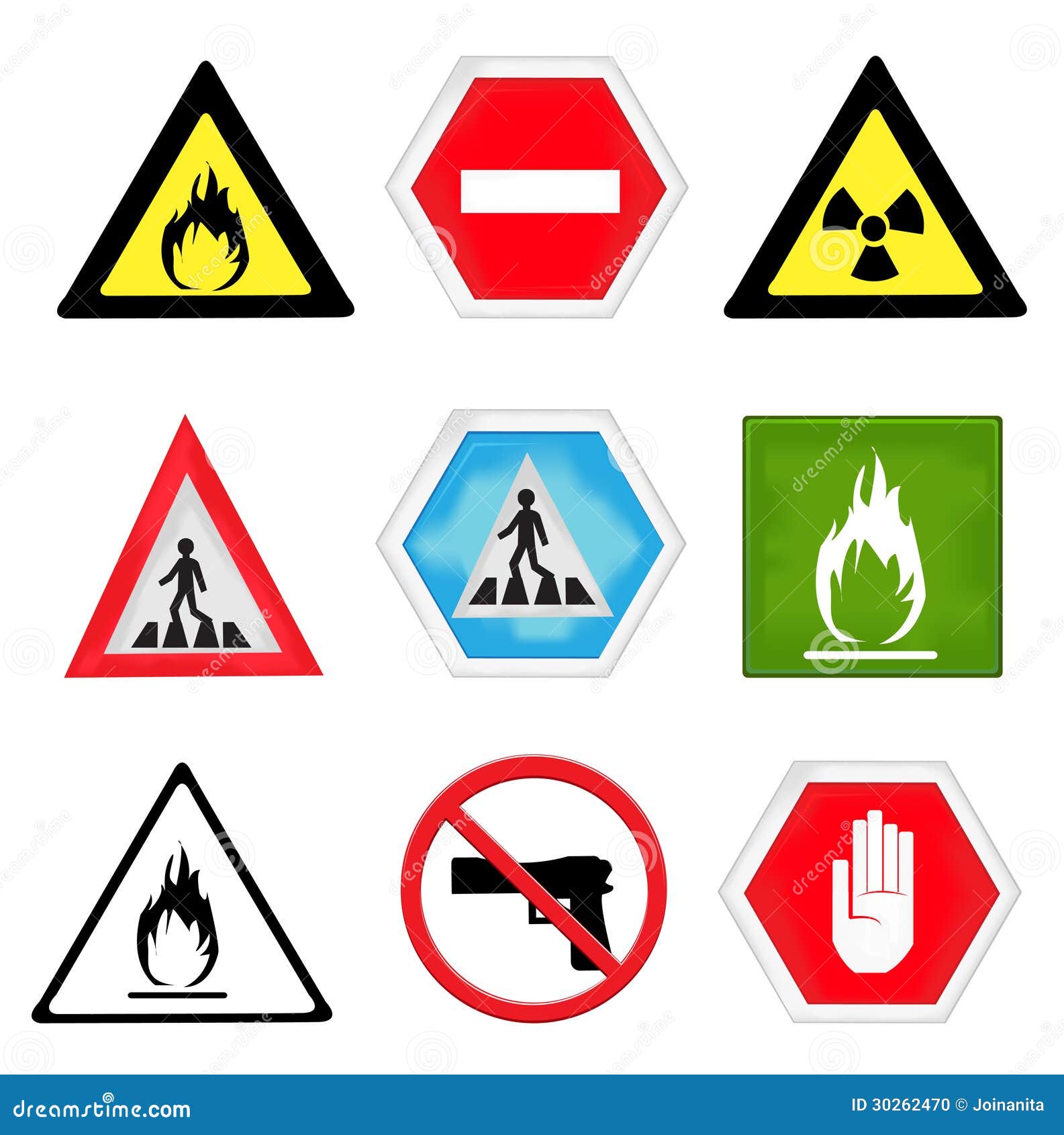 Sistema De Símbolos De La Precaución Foto de archivo - Imagen: 30262470
