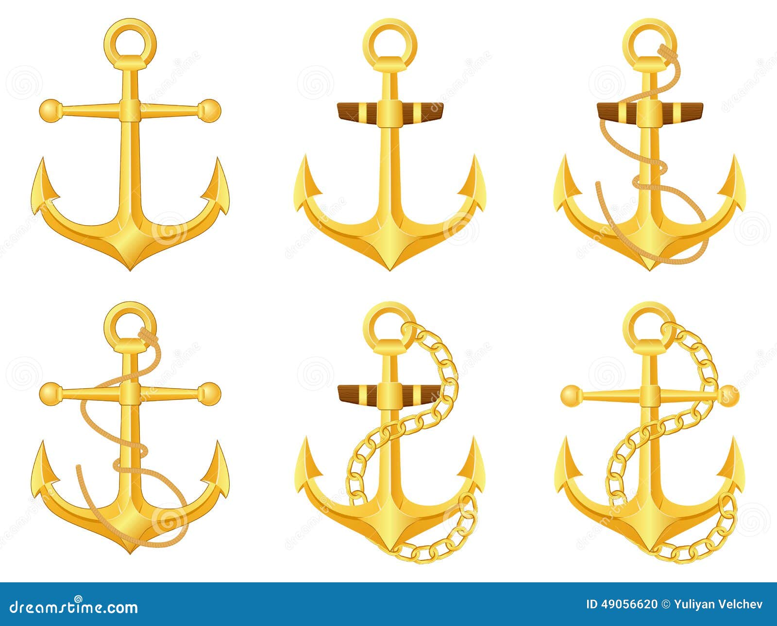 Sistema del ancla ilustración del vector. Ilustración de encadenamiento ...