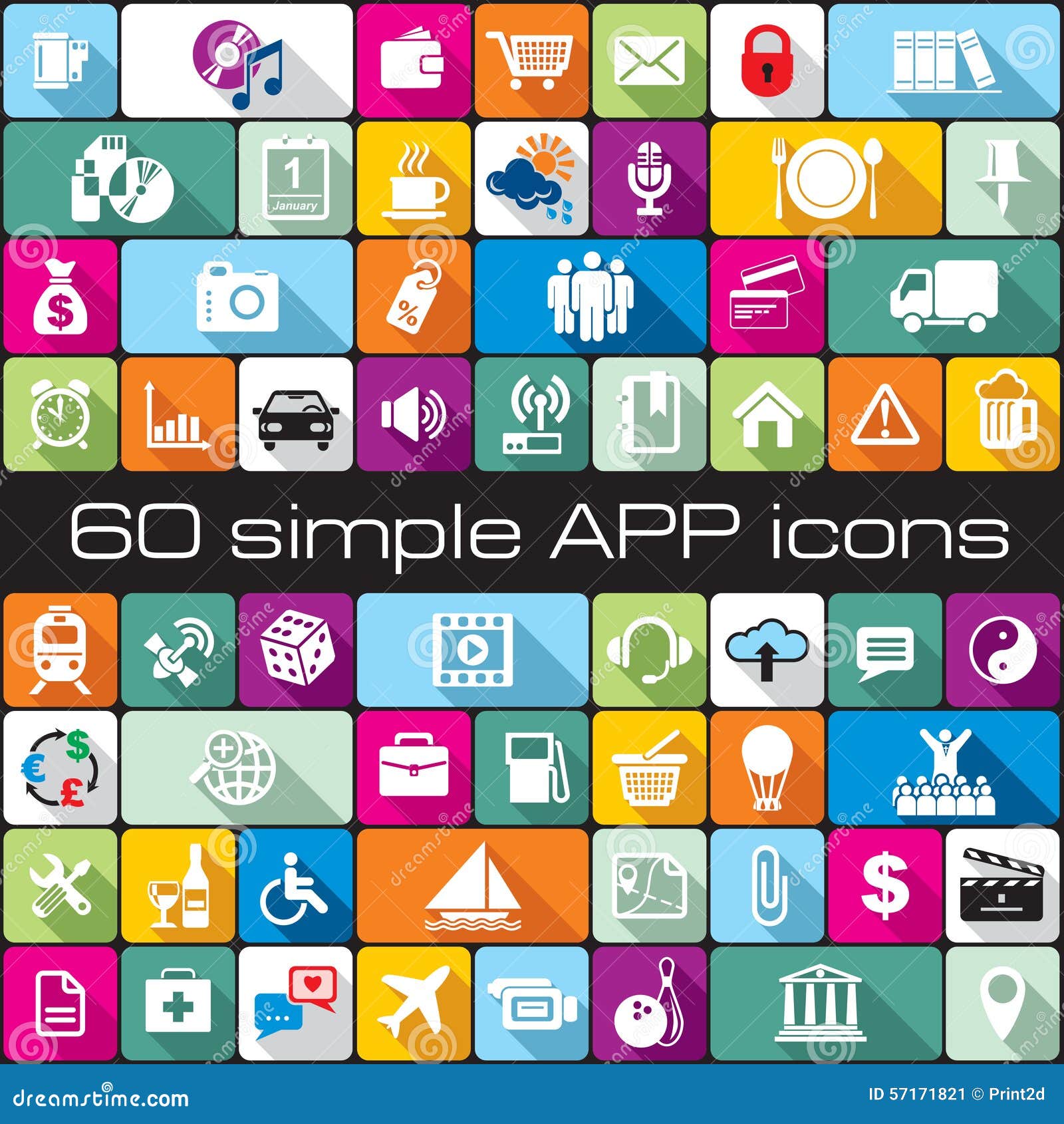 Sistema Del APP De Los Iconos Ilustración del Vector - Ilustración de ...