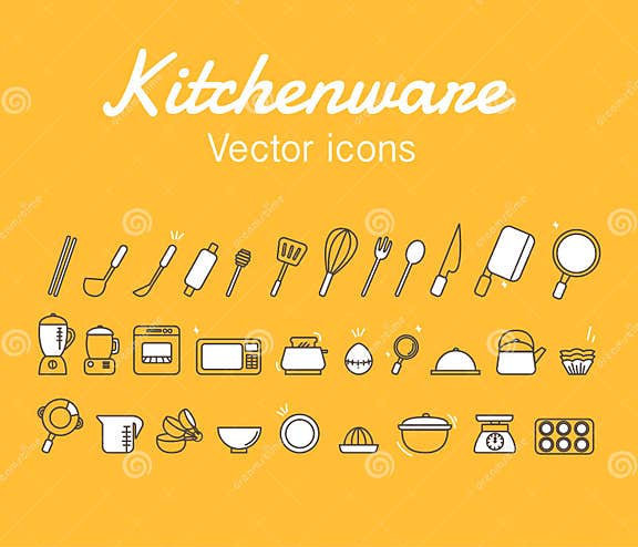 Sistema Del Diseño De Los Iconos Del Artículos De Cocina Ilustración ... Sistema Del Diseño De Los Iconos Del Artículos De Cocina Ilustración ...