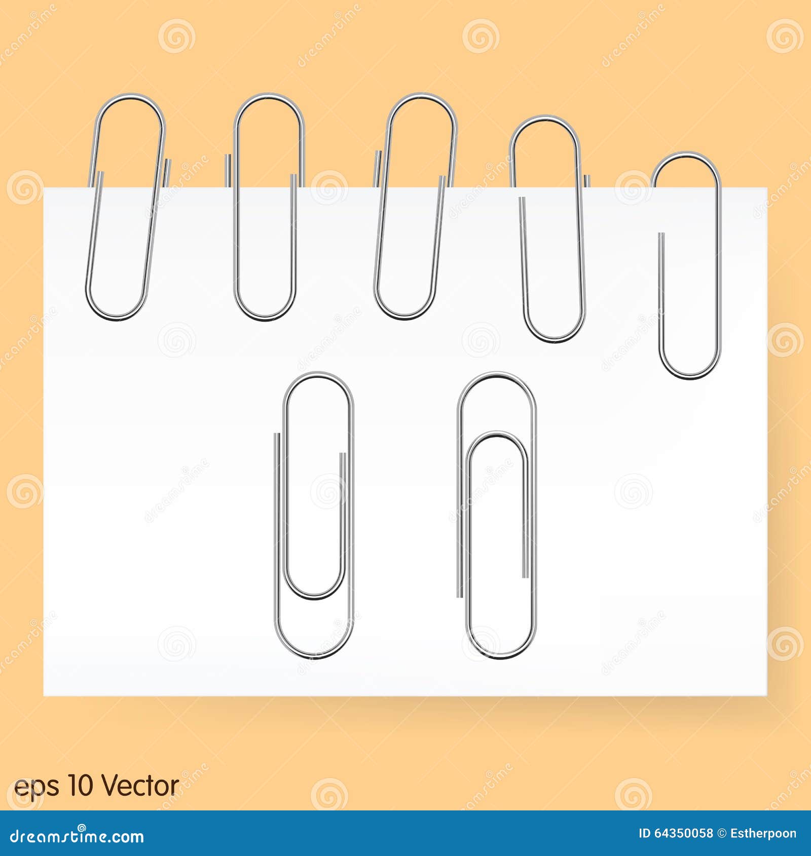 Sistema Del Ejemplo De Los Clips De Papel Ilustración del Vector ...