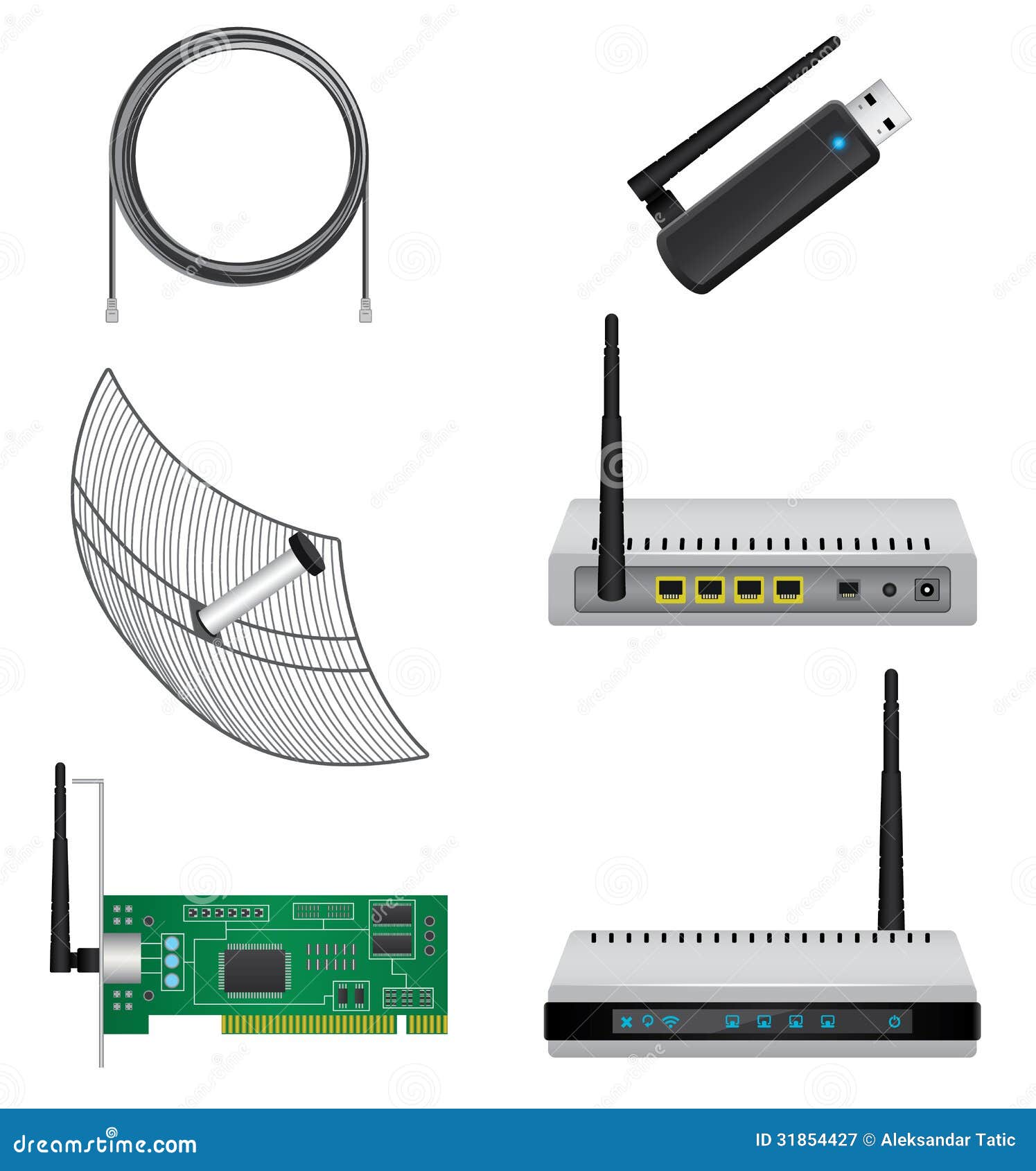 Sistema Del Hardware De La Red Ilustración del Vector - Ilustración de ...