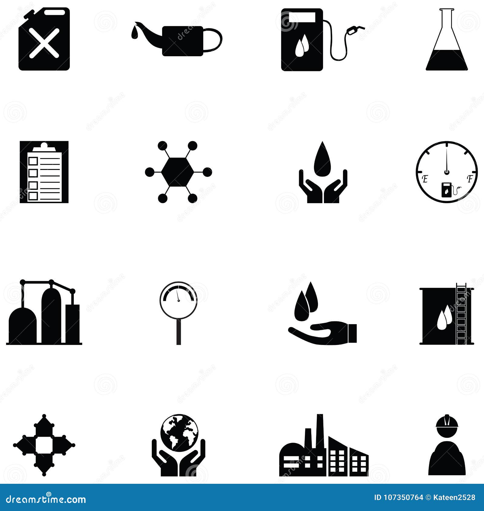 Sistema Del Icono Del Aceite Ilustración del Vector - Ilustración de ...