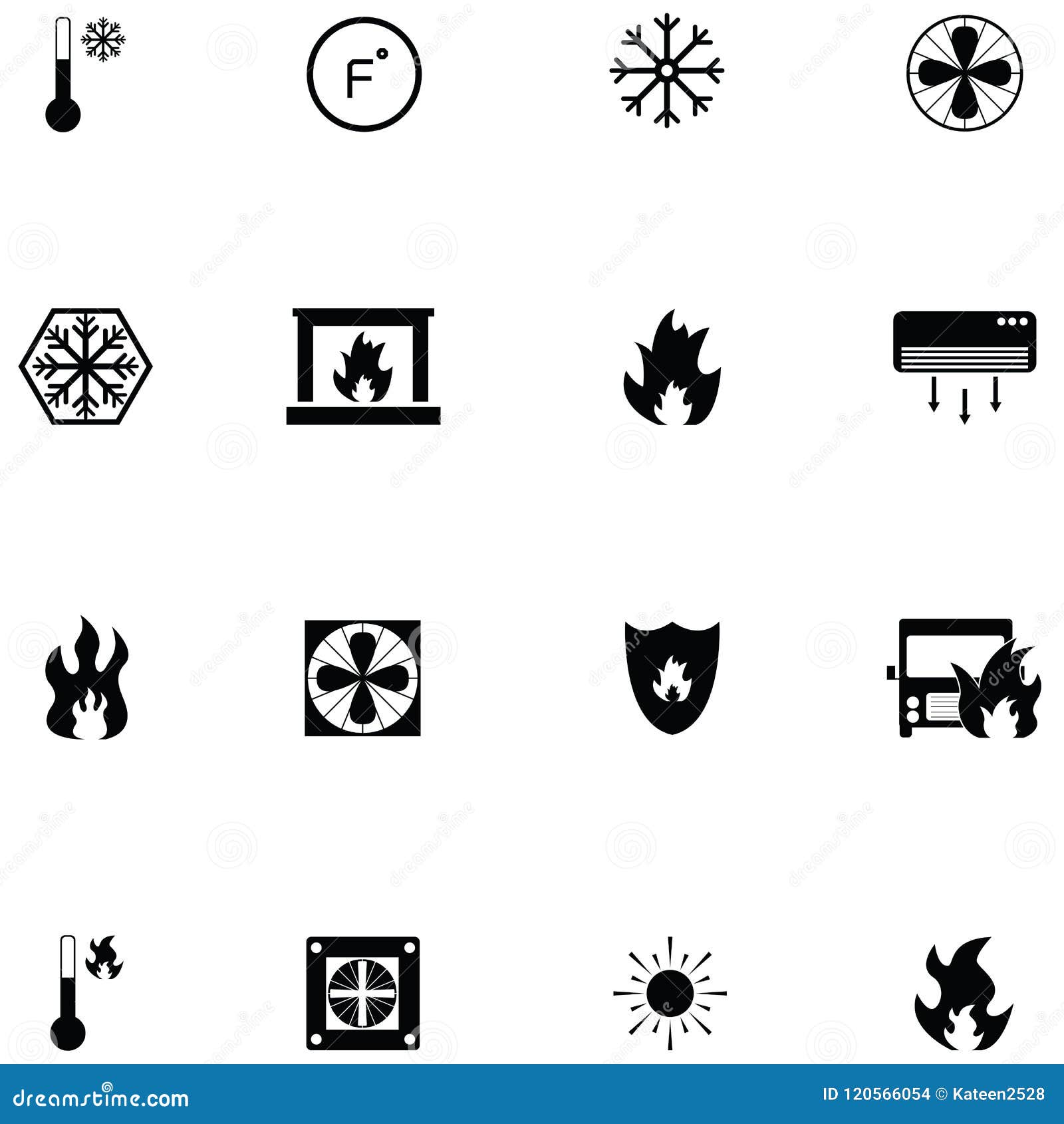 Sistema Del Icono Del Calor Ilustración del Vector - Ilustración de ...