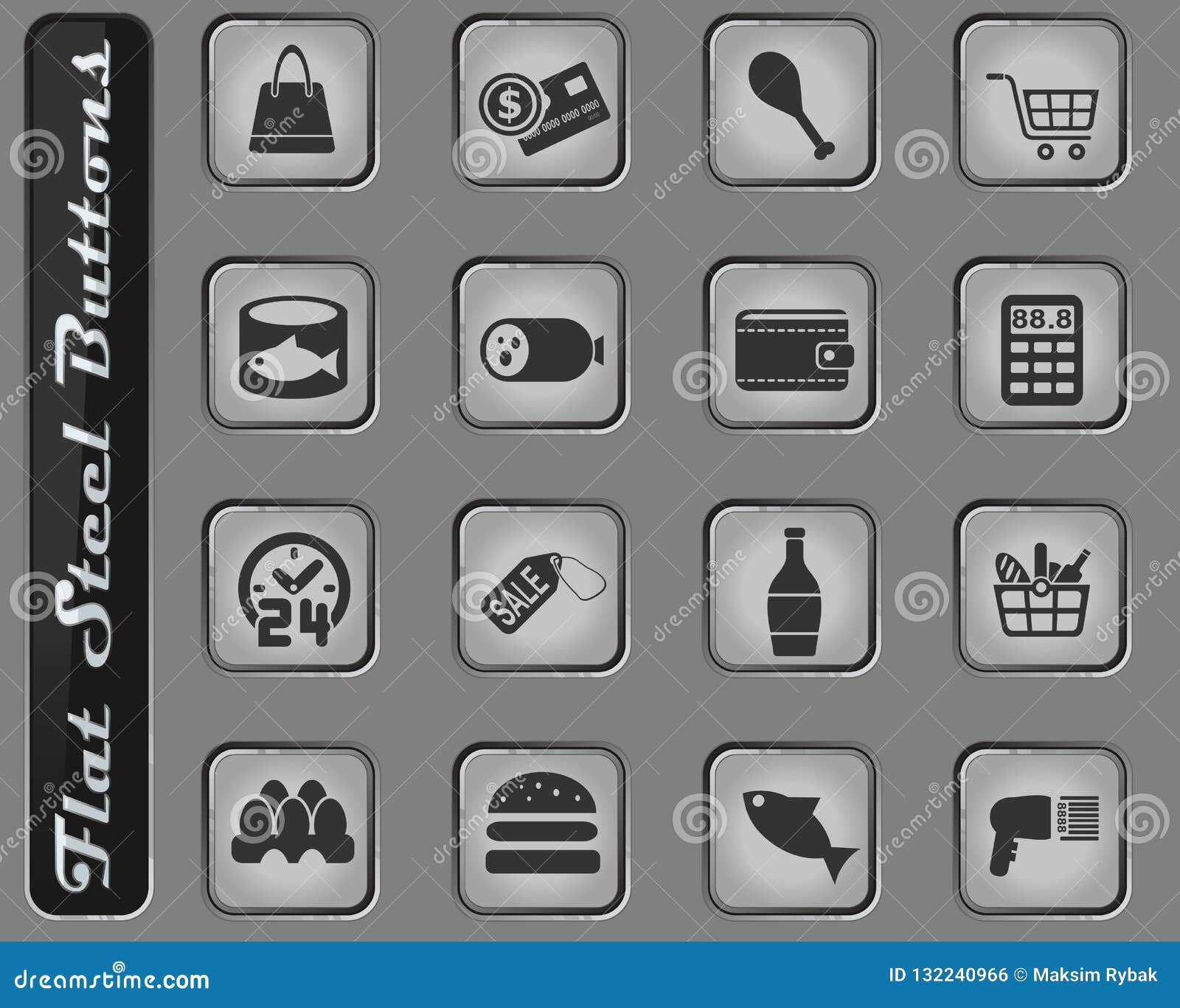 Sistema Del Icono Del Colmado Stock de ilustración - Ilustración de ...