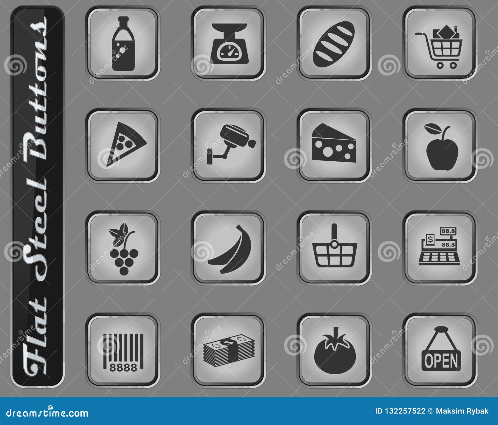 Sistema Del Icono Del Colmado Ilustración del Vector - Ilustración de ...