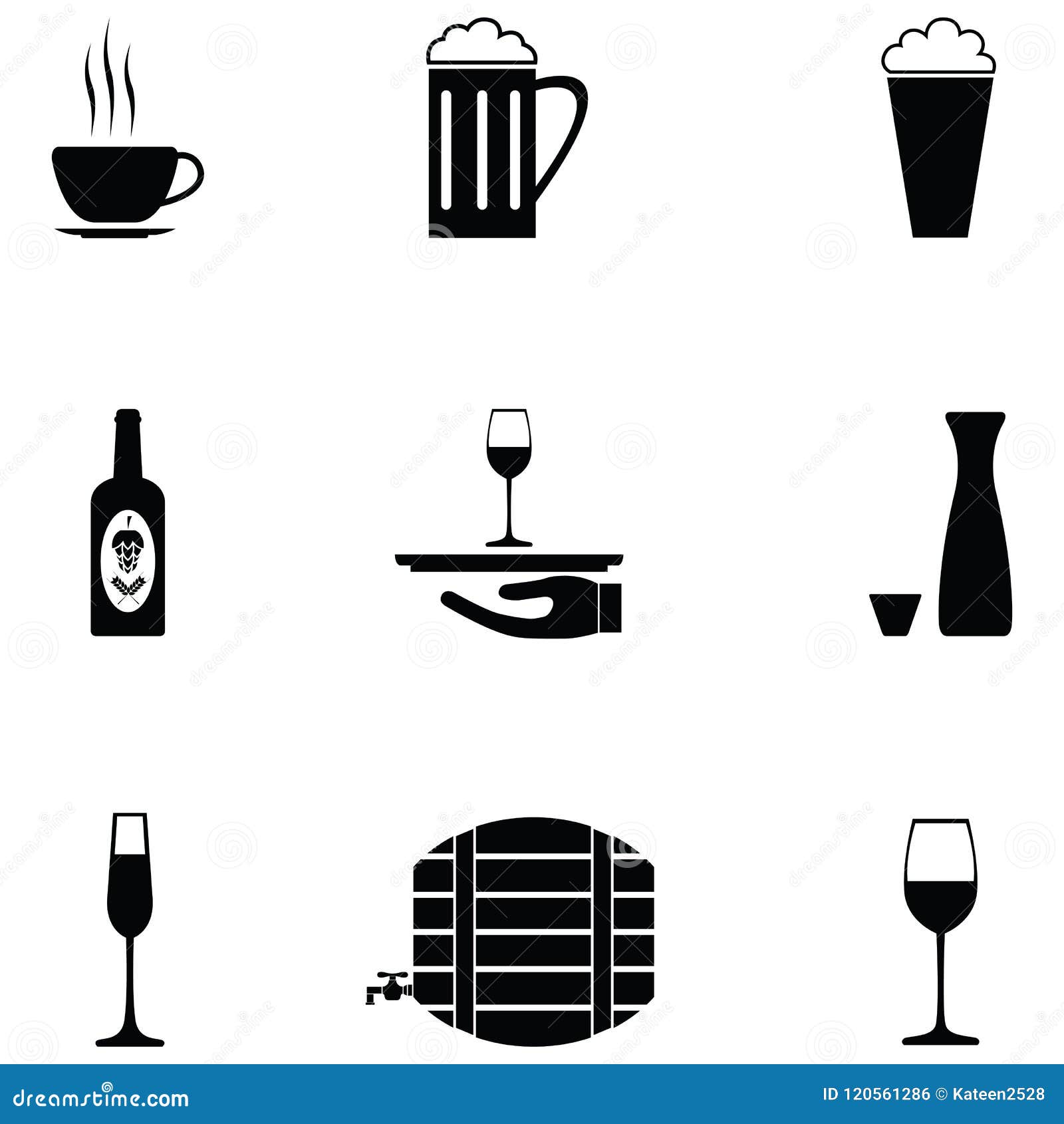 Sistema Del Icono De La Barra Ilustración del Vector - Ilustración de ...