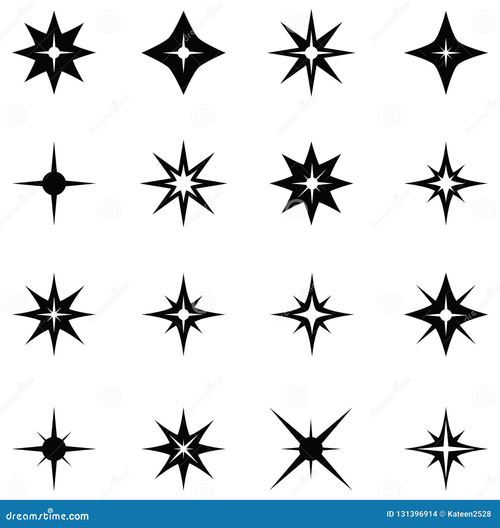 Sistema Del Icono De La Chispa Ilustración del Vector - Ilustración de ...