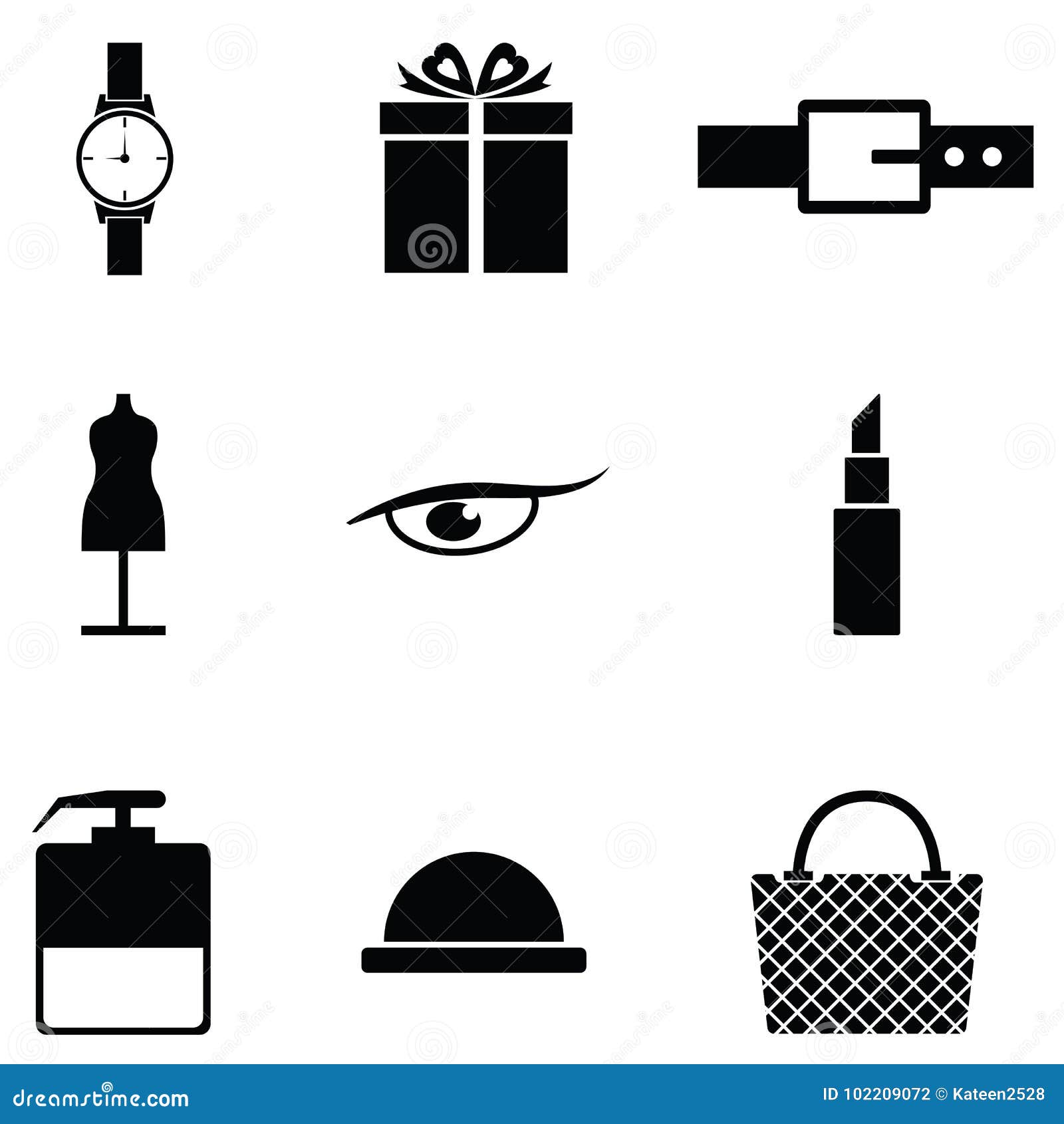 Sistema Del Icono De La Moda Ilustración del Vector - Ilustración de ...