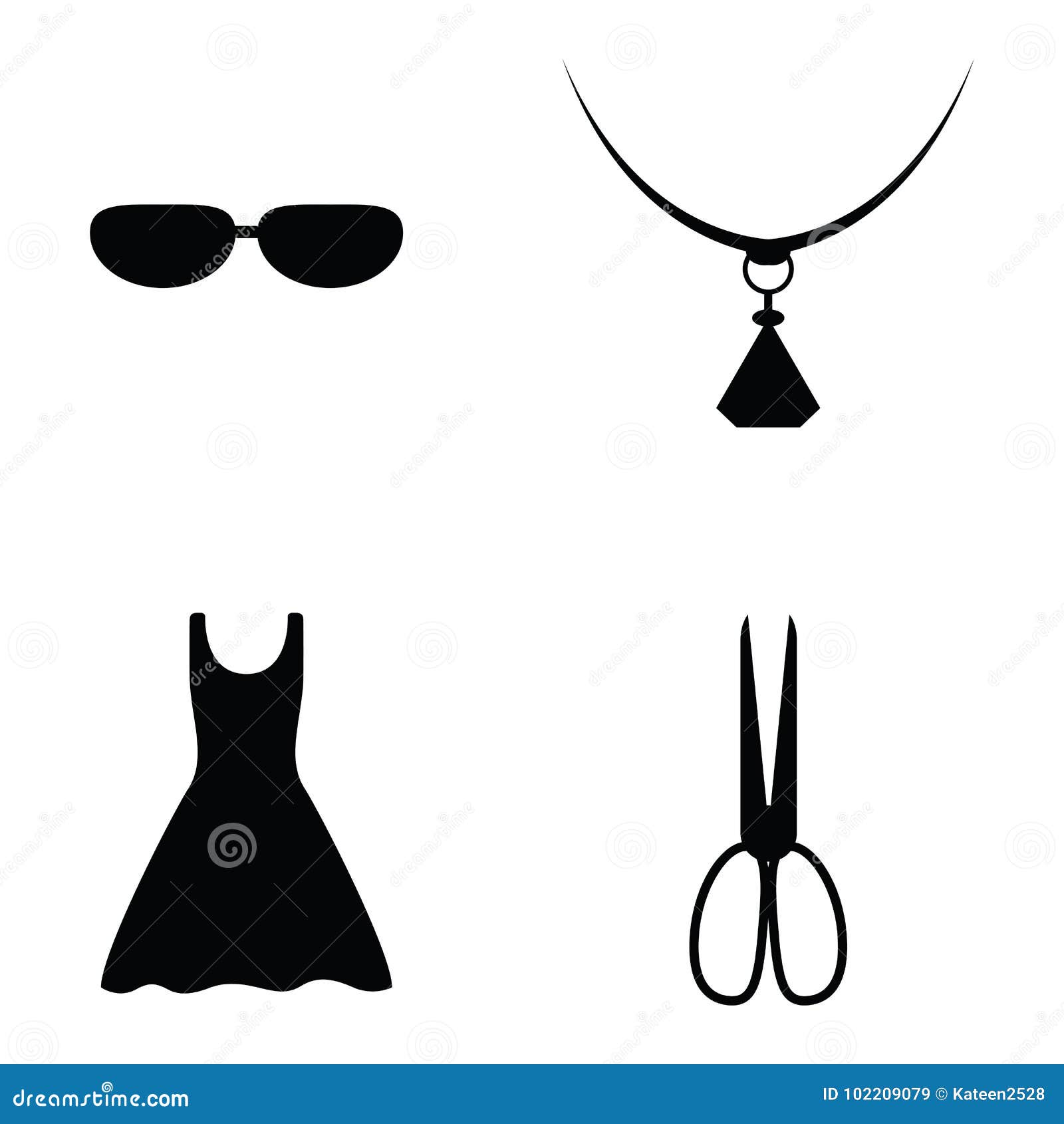 Sistema Del Icono De La Moda Ilustración del Vector - Ilustración de ...