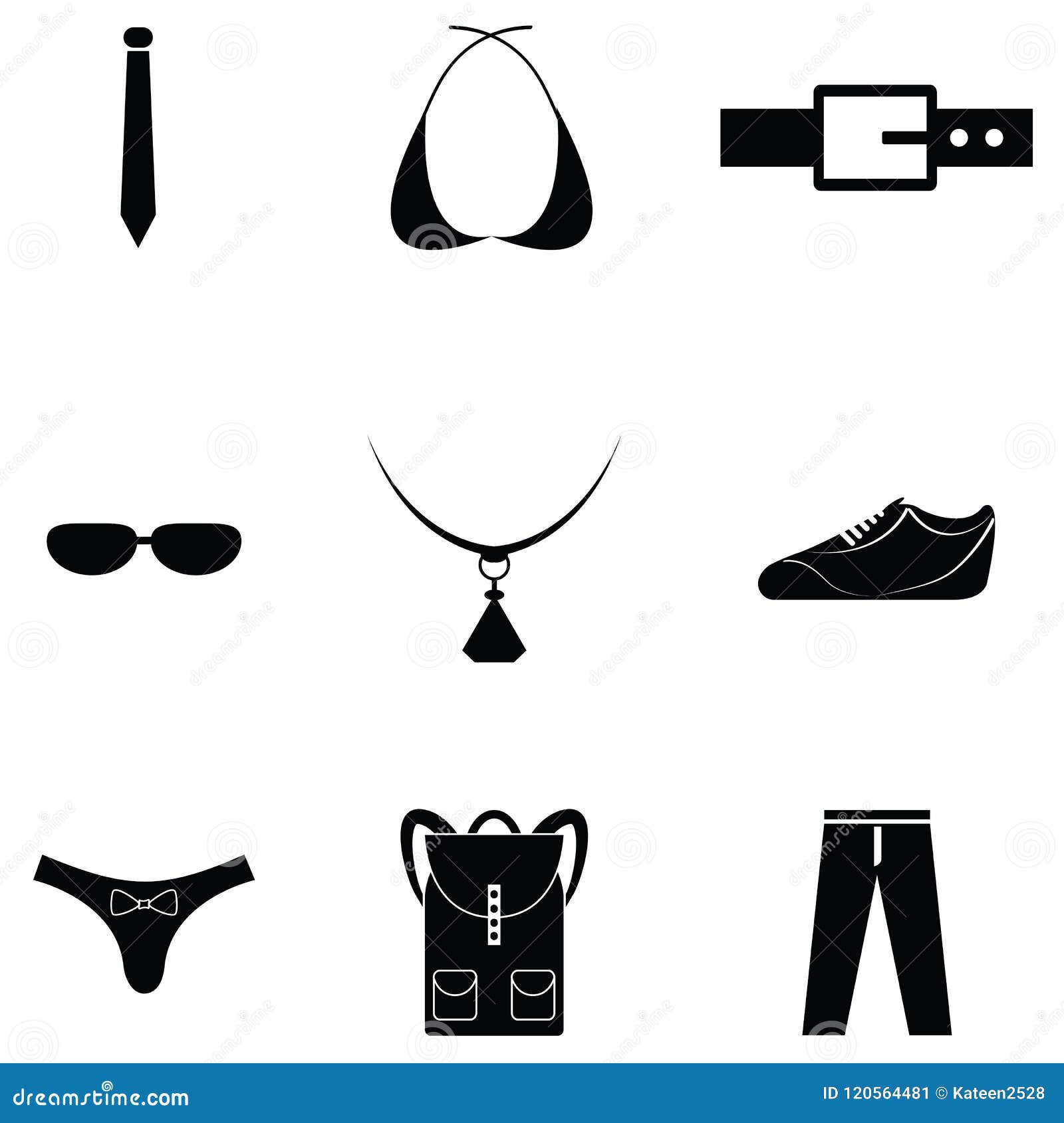 Sistema Del Icono De La Moda Ilustración del Vector - Ilustración de ...