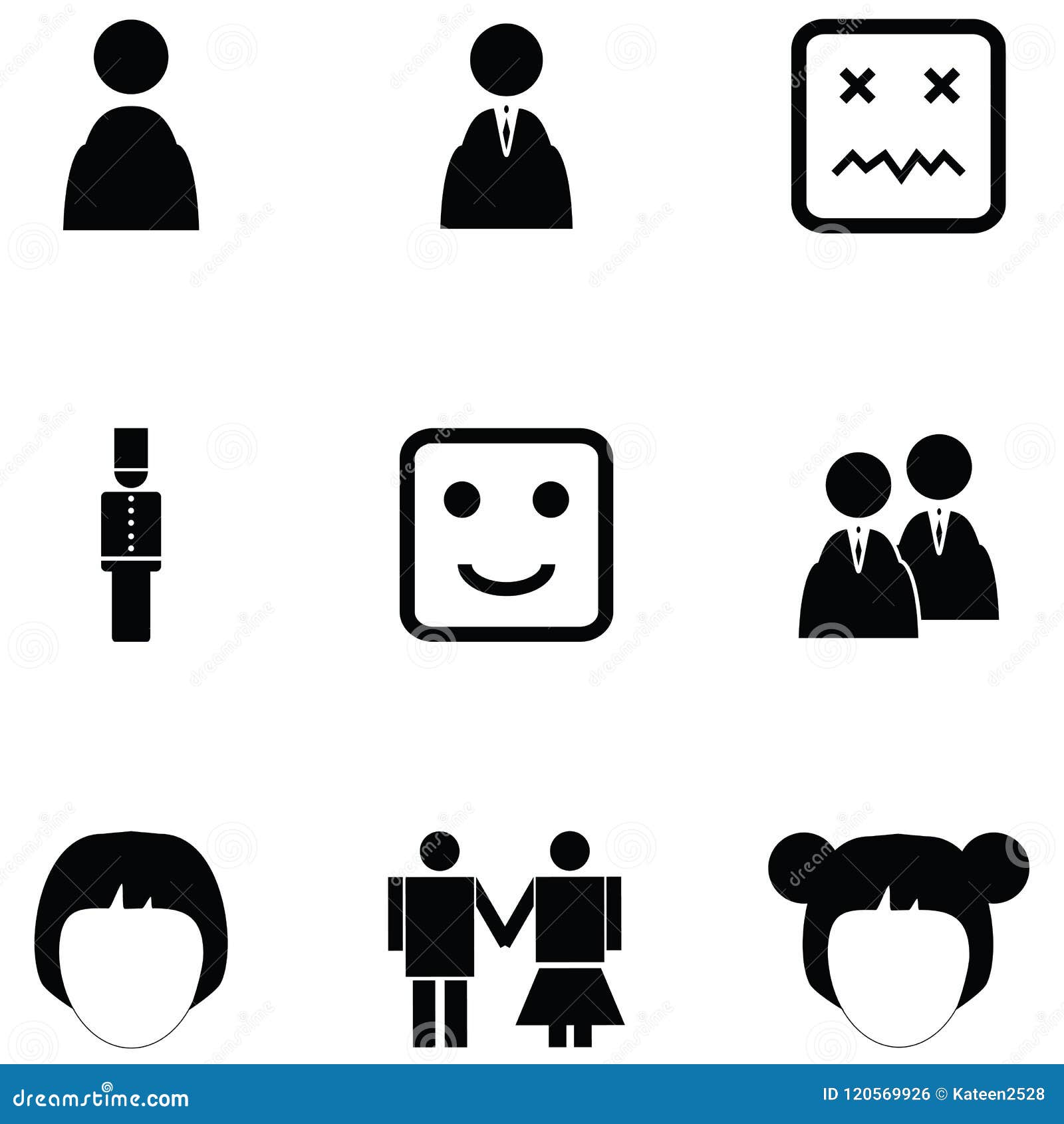 Sistema Del Icono De La Persona Ilustración del Vector - Ilustración de ...