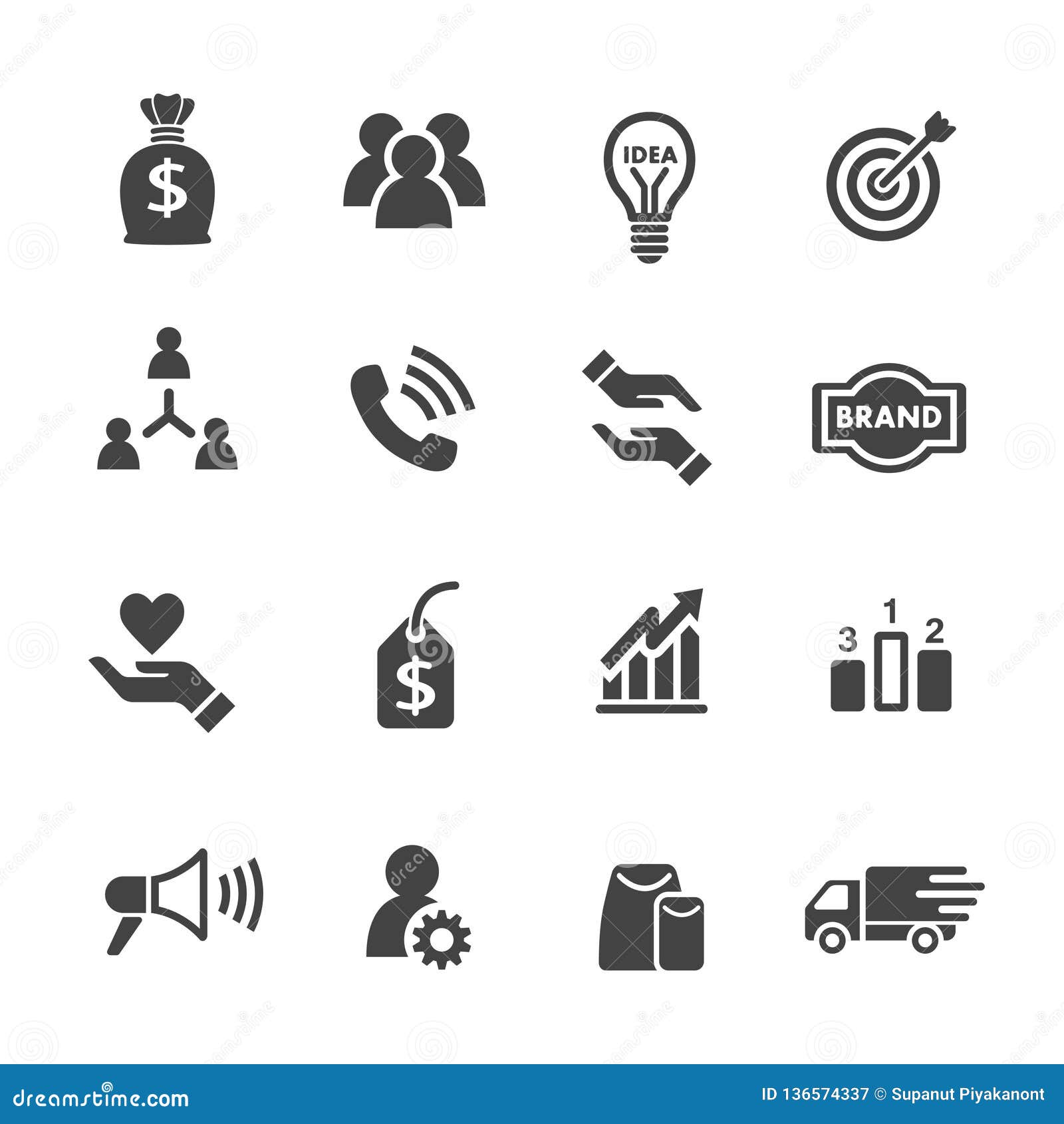 Sistema Del Icono De La PME Ilustración del Vector - Ilustración de ...