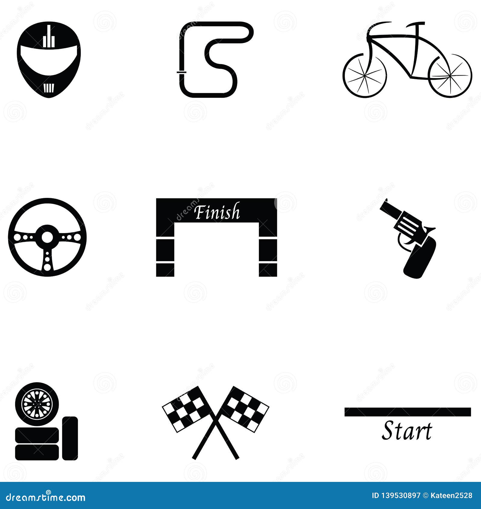 Sistema Del Icono De La Raza Ilustración del Vector - Ilustración de ...