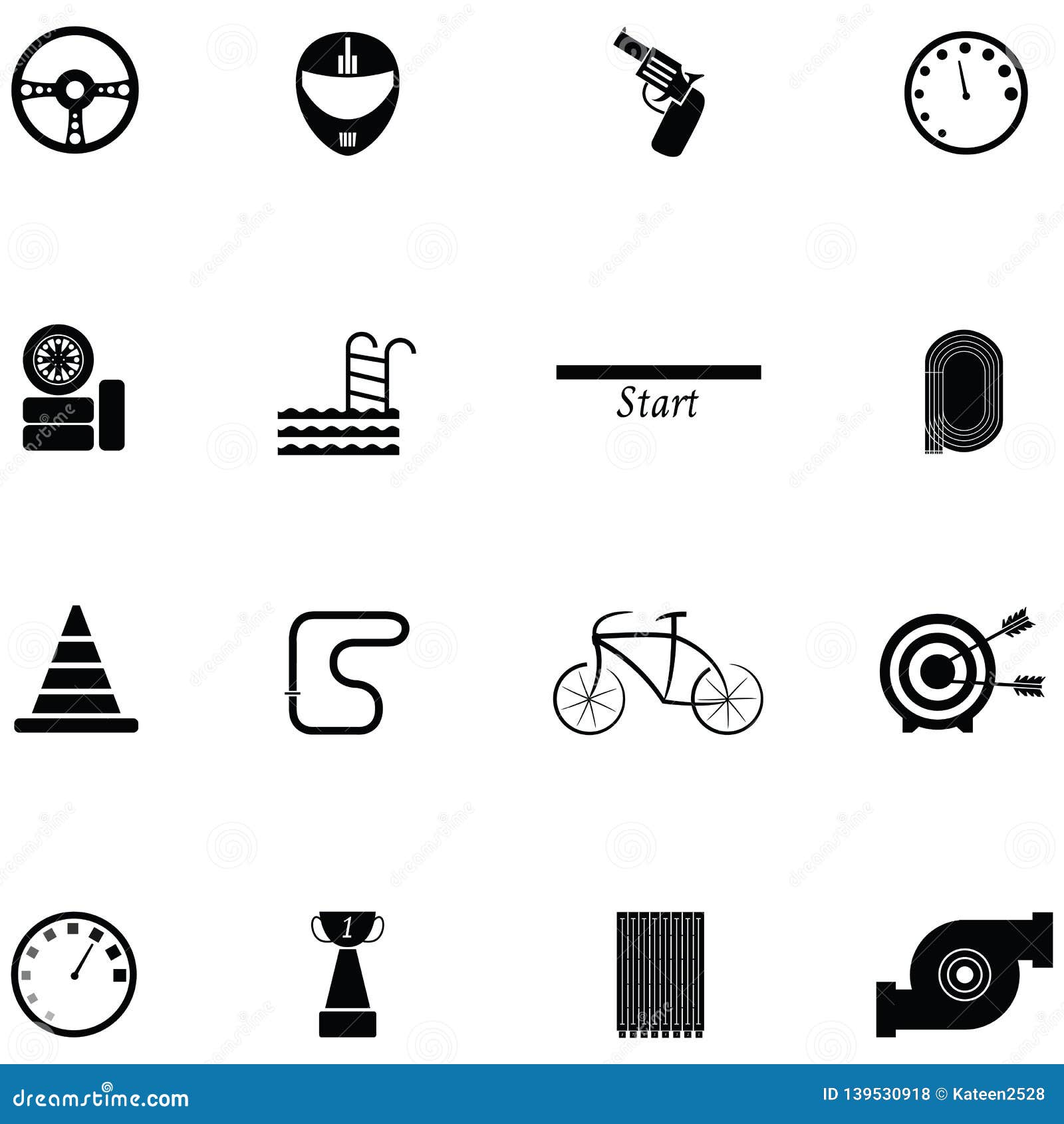 Sistema Del Icono De La Raza Ilustración del Vector - Ilustración de ...