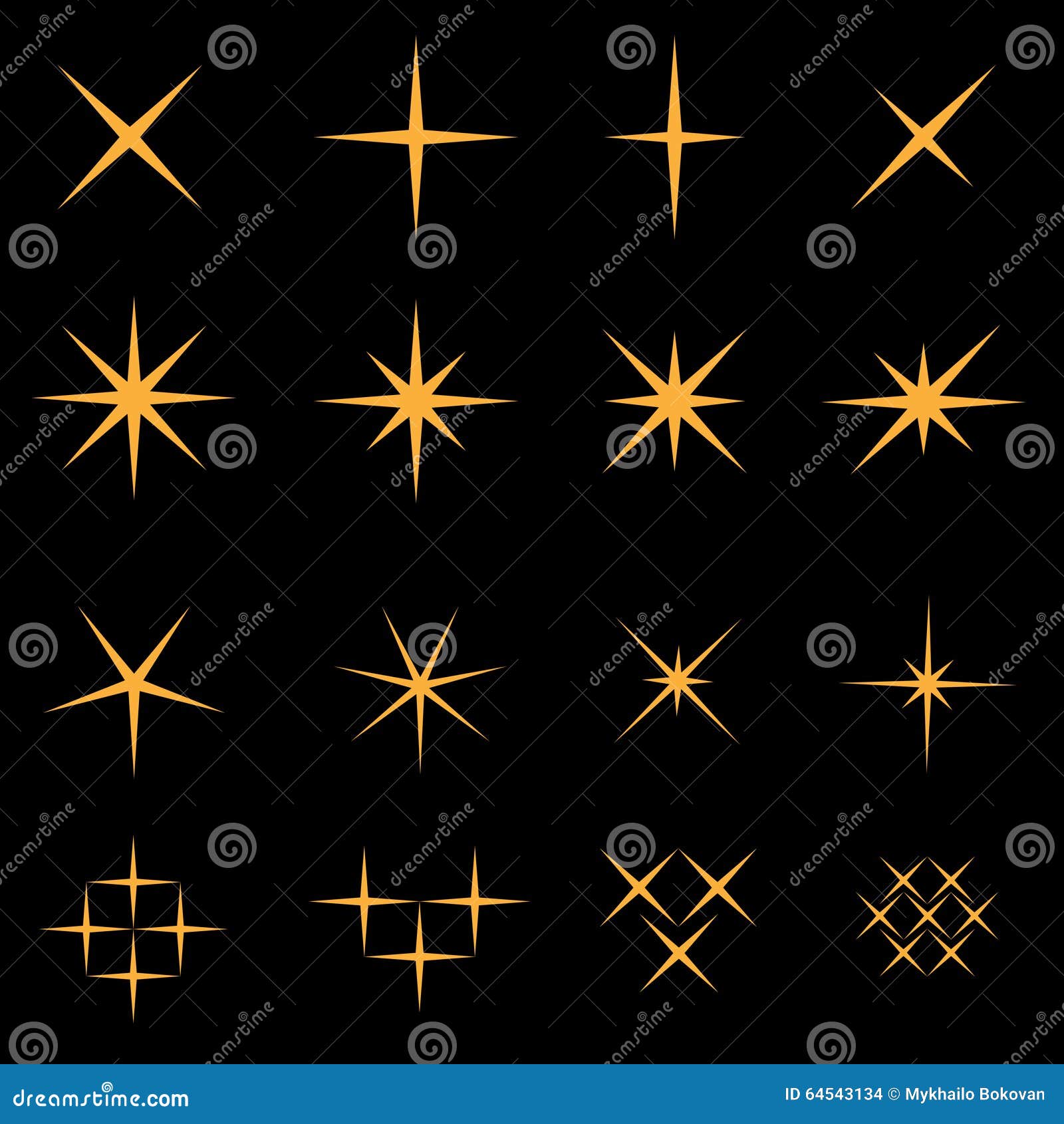 Sistema Del Icono De Las Chispas Ilustración del Vector - Ilustración ...