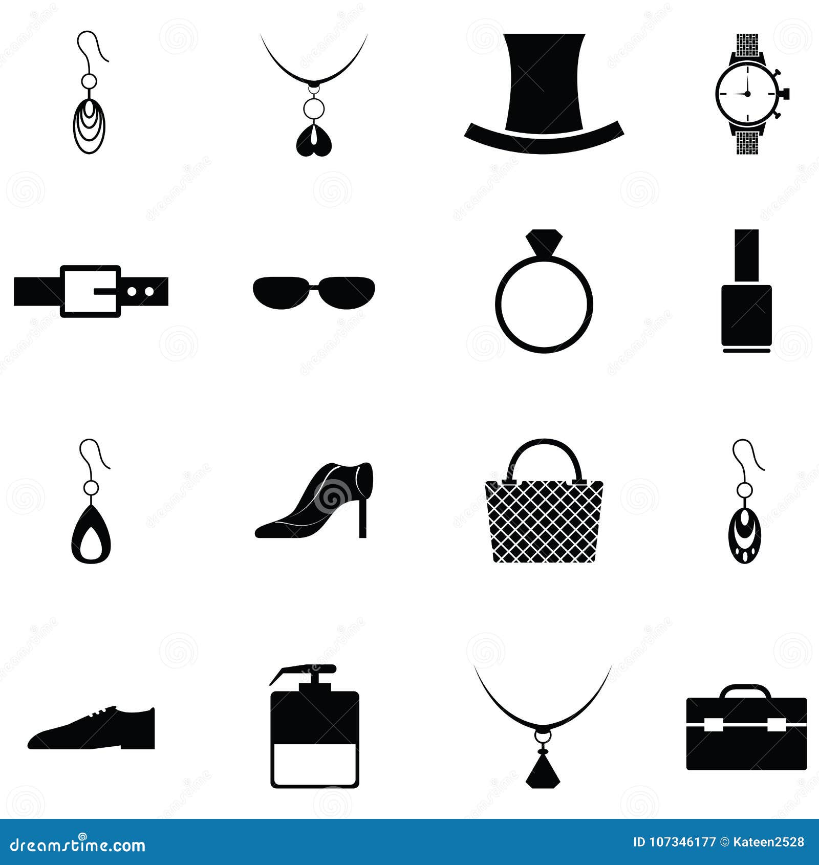 Sistema Del Icono De Los Accesorios Ilustración del Vector ... Sistema Del Icono De Los Accesorios Ilustración del Vector ...