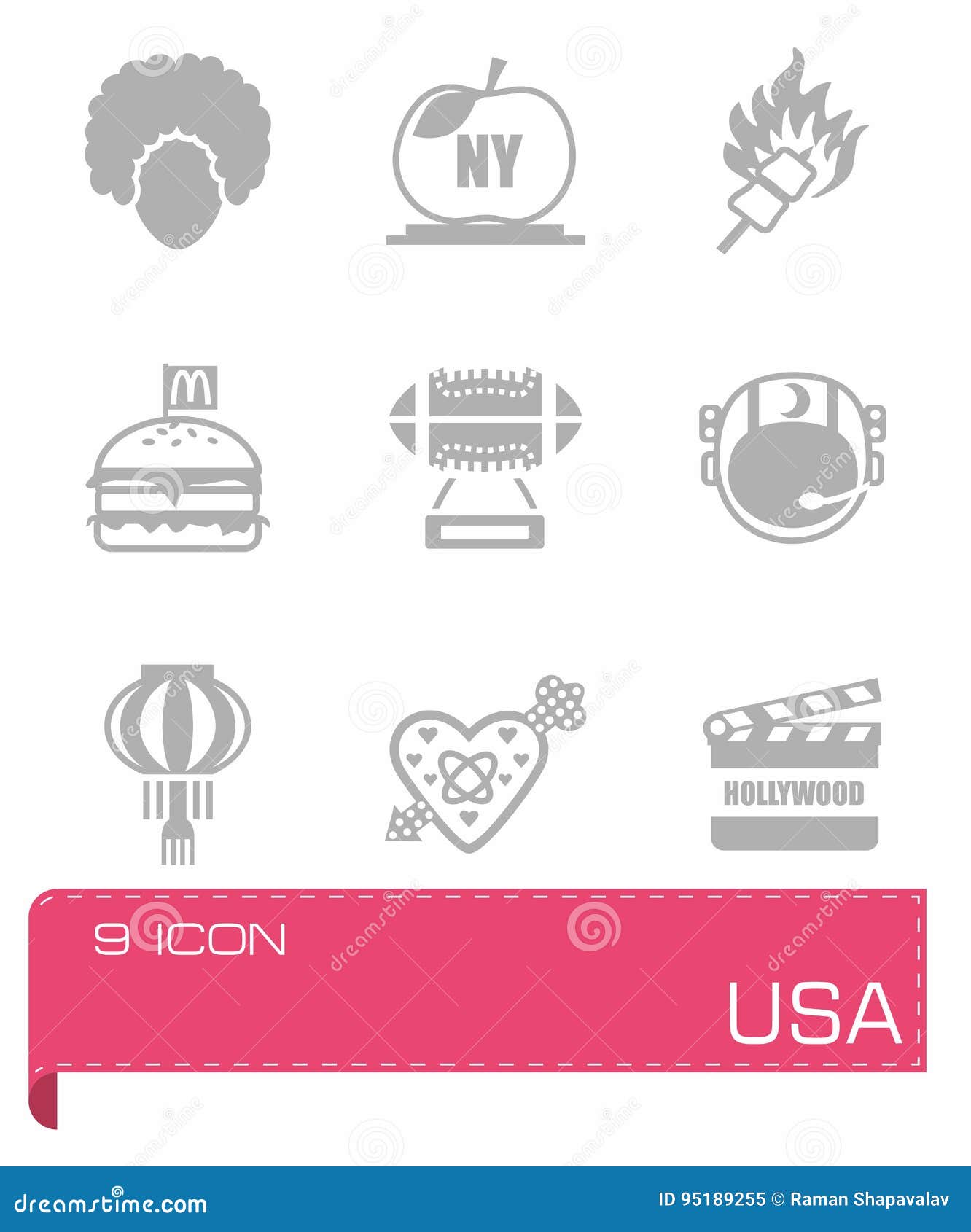 Sistema Del Icono De Los E.E.U.U. Del Vector Ilustración del Vector ... Sistema Del Icono De Los E.E.U.U. Del Vector Ilustración del Vector ...