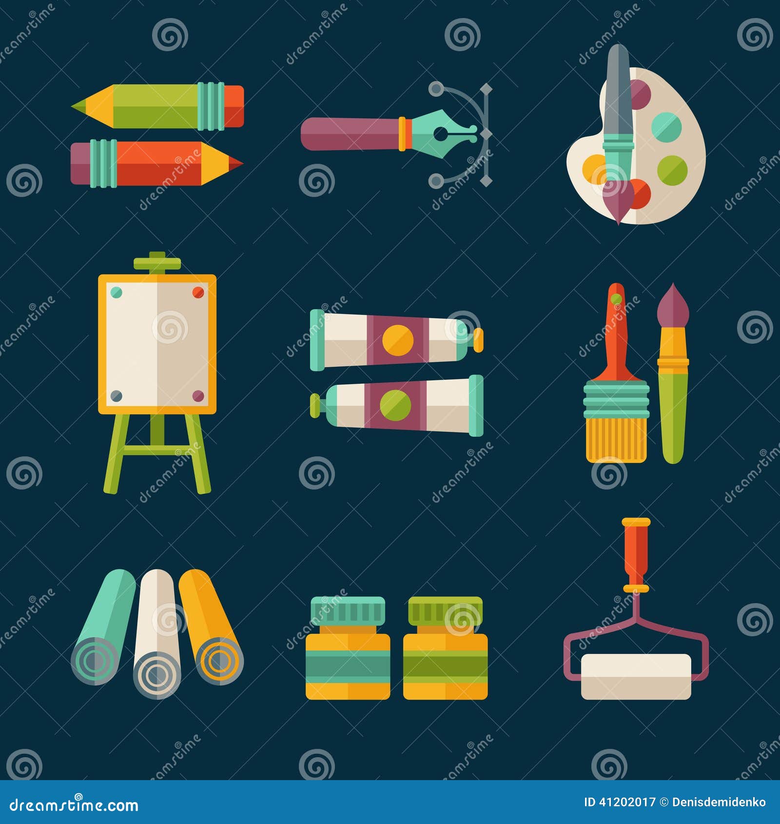 Sistema del icono del arte ilustración del vector. Ilustración de ...