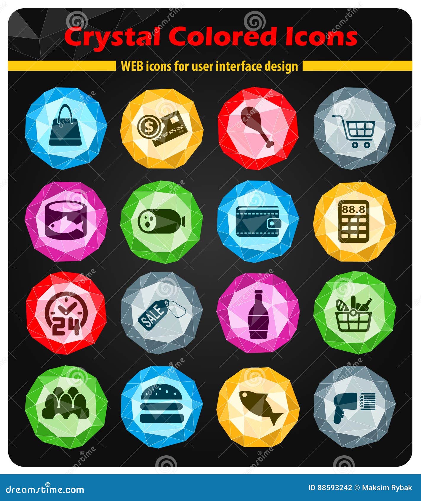 Sistema Del Icono Del Colmado Stock de ilustración - Ilustración de ...