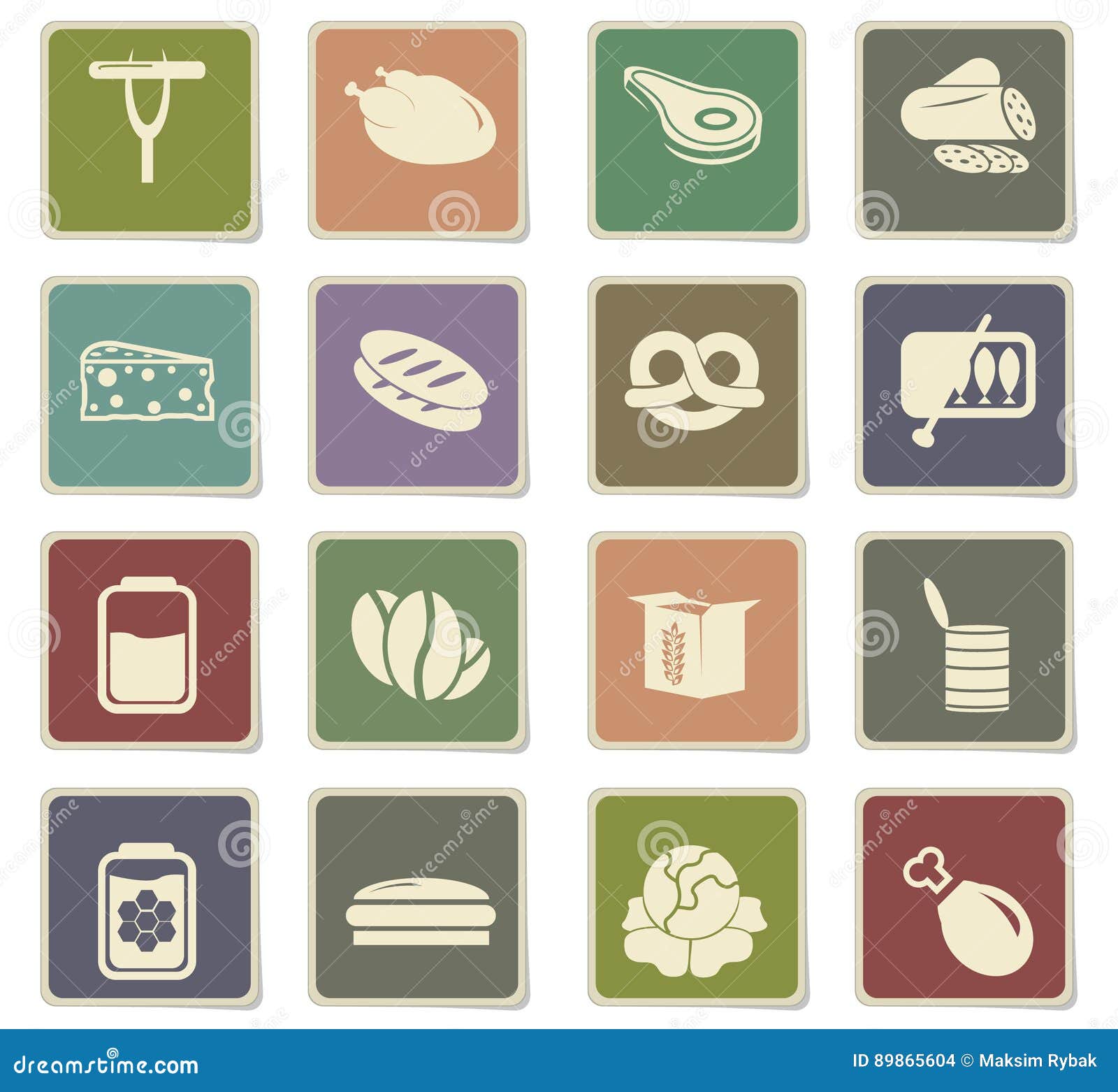 Sistema Del Icono Del Colmado Stock de ilustración - Ilustración de ...