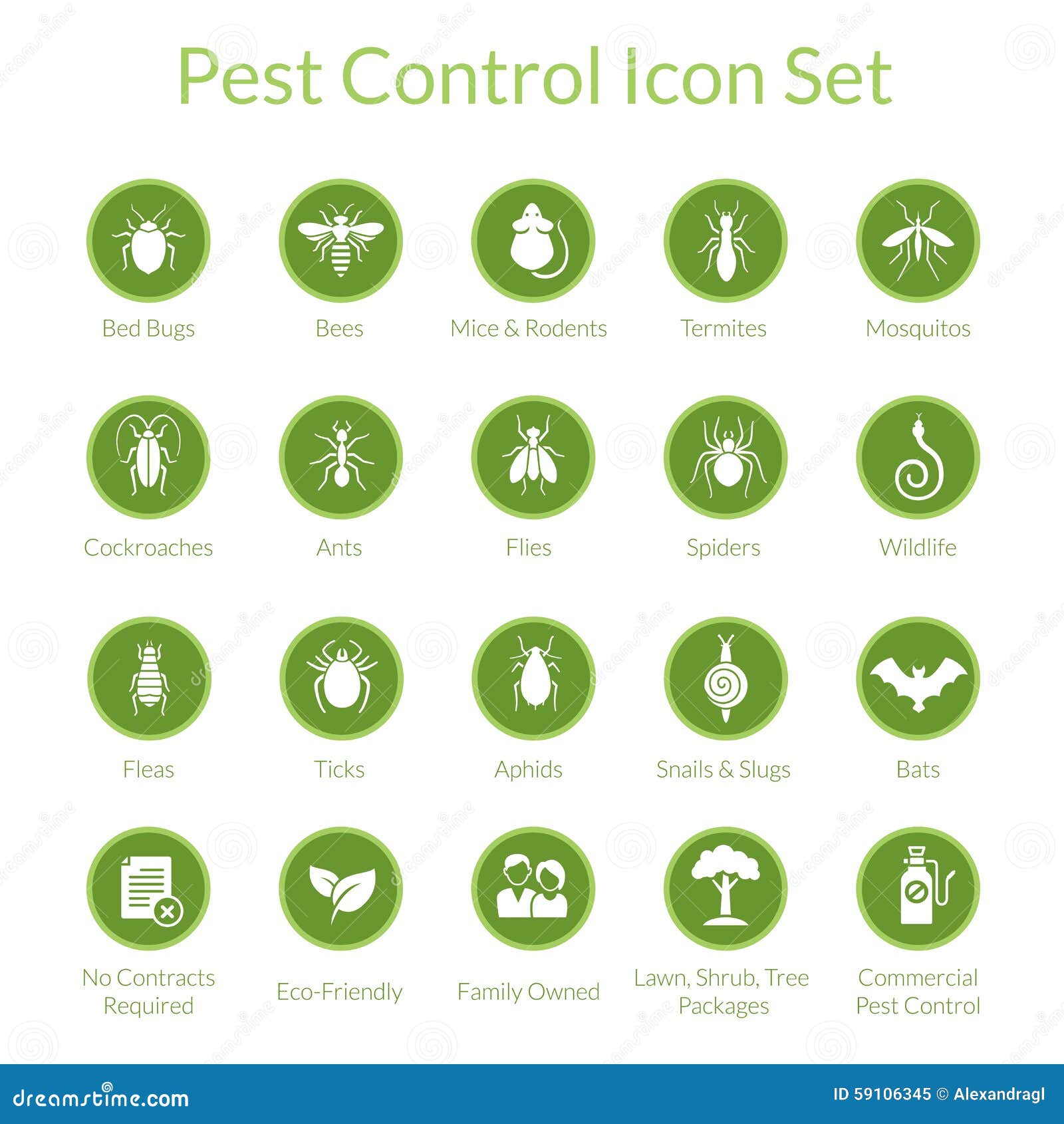Sistema Del Icono Del Control De Parásito Ilustración del Vector ... Sistema Del Icono Del Control De Parásito Ilustración del Vector ...