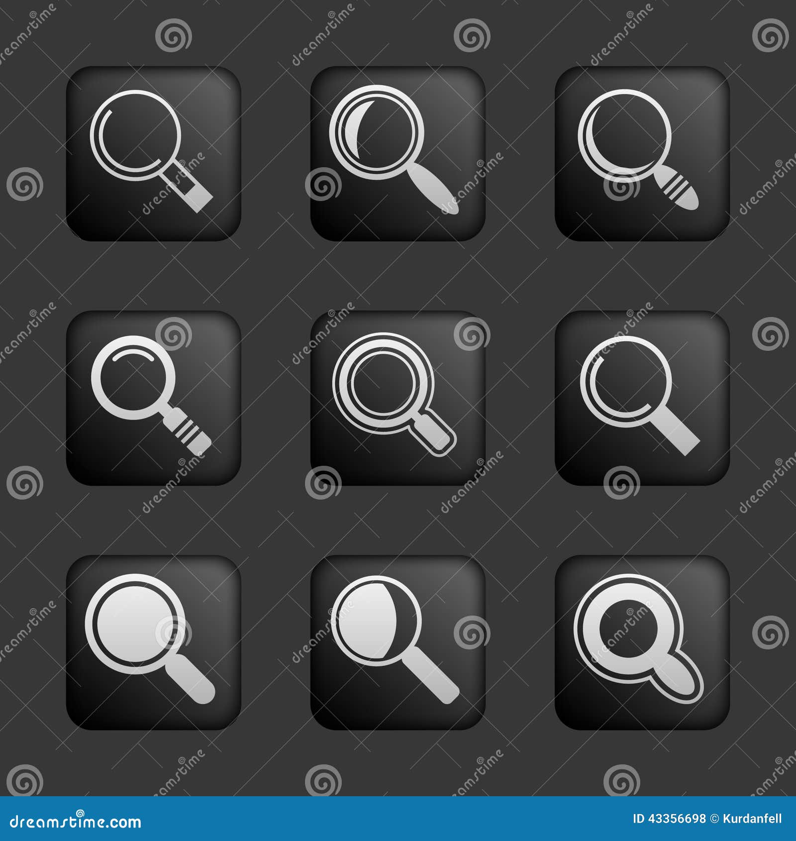 Sistema Del Icono Del Hallazgo Ilustración del Vector - Ilustración de ...