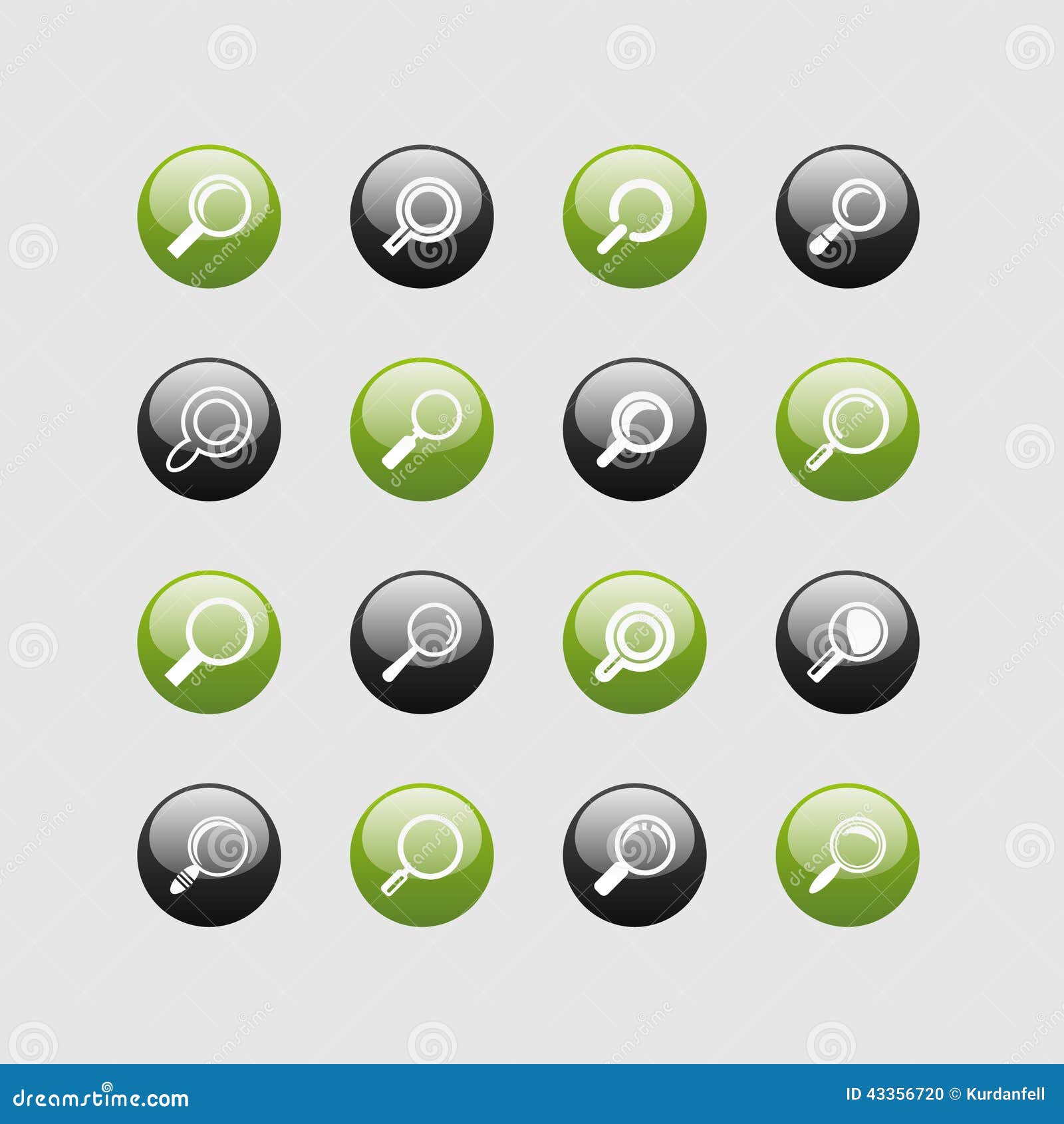 Sistema Del Icono Del Hallazgo Ilustración del Vector - Ilustración de ...
