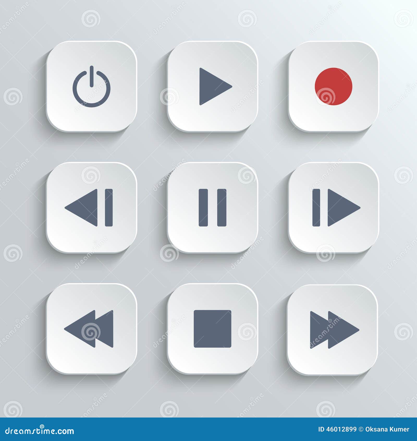 Sistema Del Icono Del Ui Del Botón Del Control Del Reproductor ... Sistema Del Icono Del Ui Del Botón Del Control Del Reproductor ...
