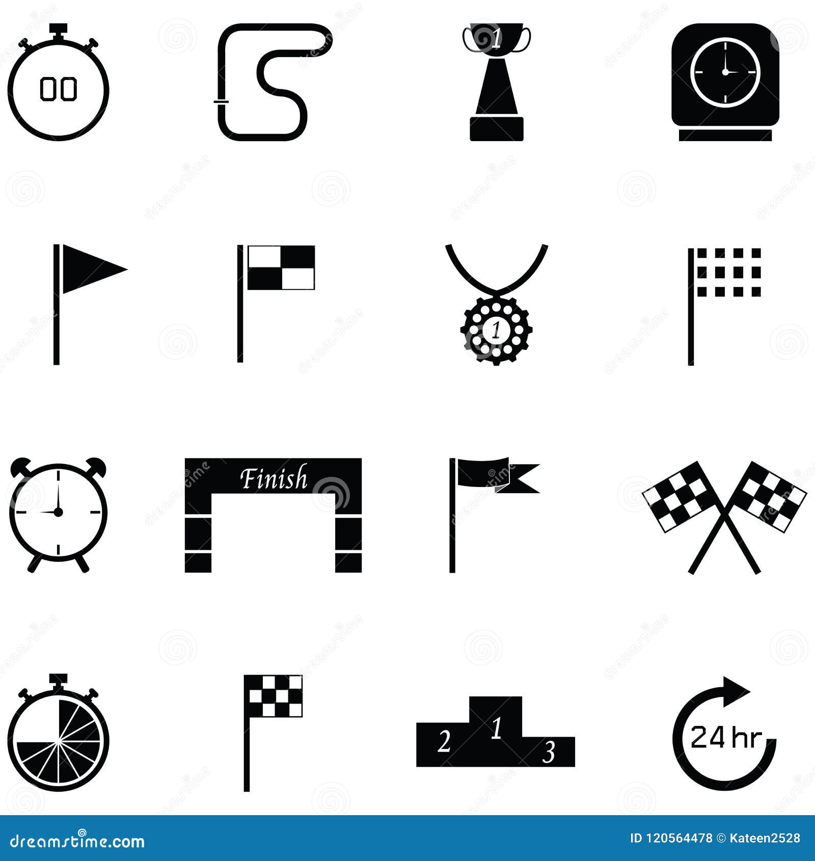 Sistema Del Icono Del Final Ilustración del Vector - Ilustración de ...