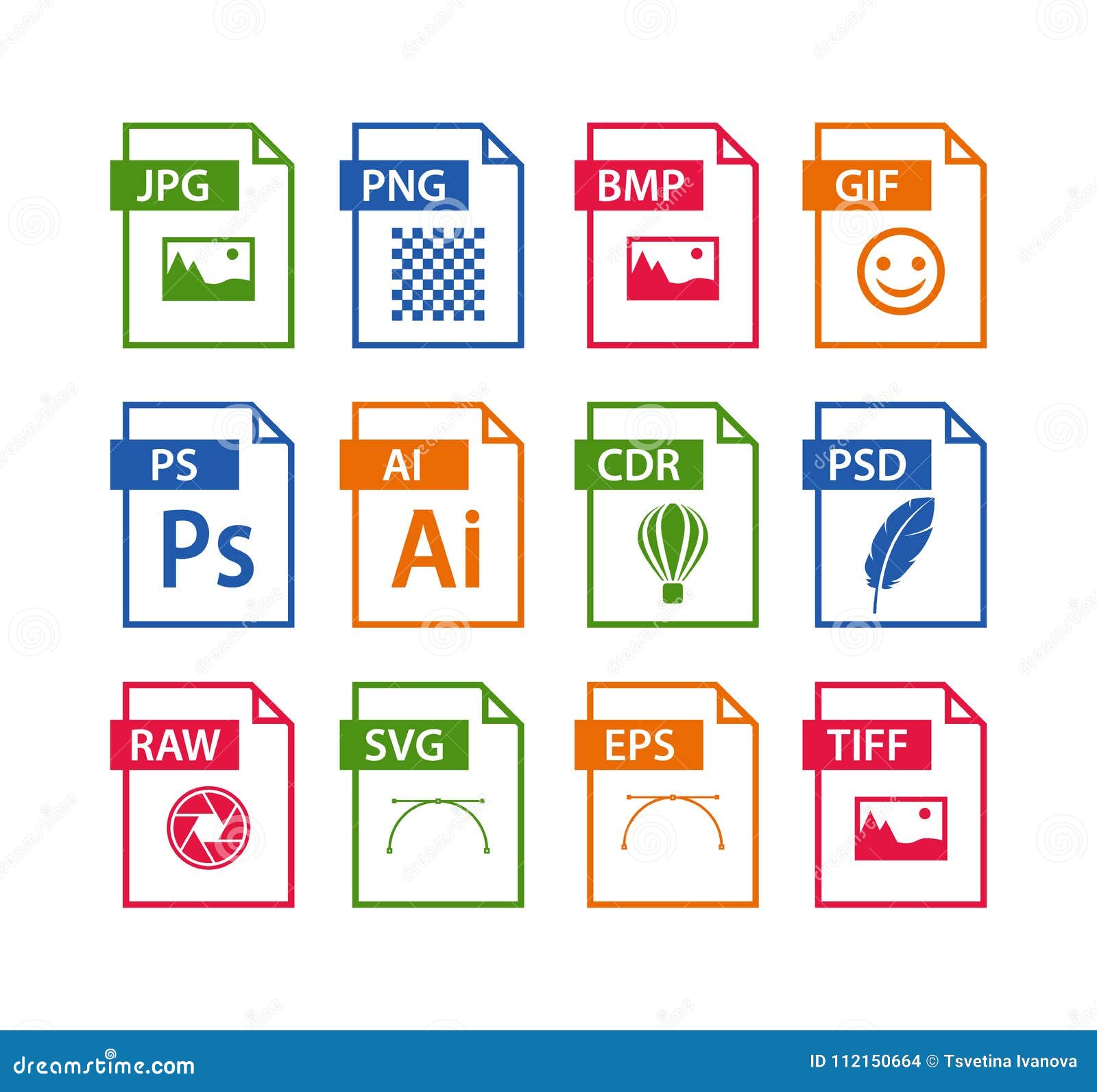 Sistema Del Icono Del Formato De Archivo Iconos Del Tipo De Archivo De ... Sistema Del Icono Del Formato De Archivo Iconos Del Tipo De Archivo De ...
