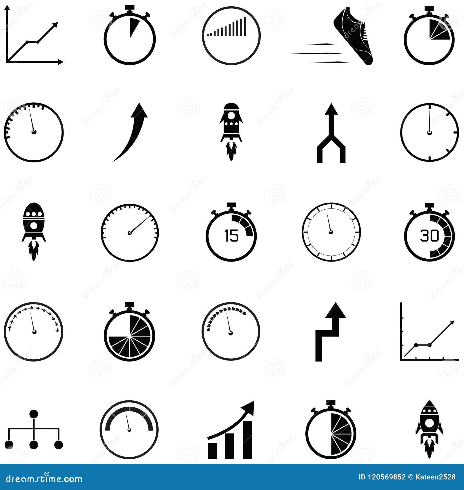 Sistema Del Icono Del Funcionamiento Ilustración del Vector ...