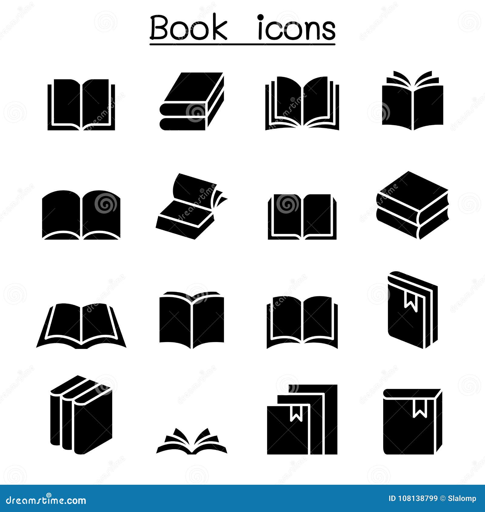 Sistema Del Icono Del Libro Ilustración del Vector - Ilustración de ...