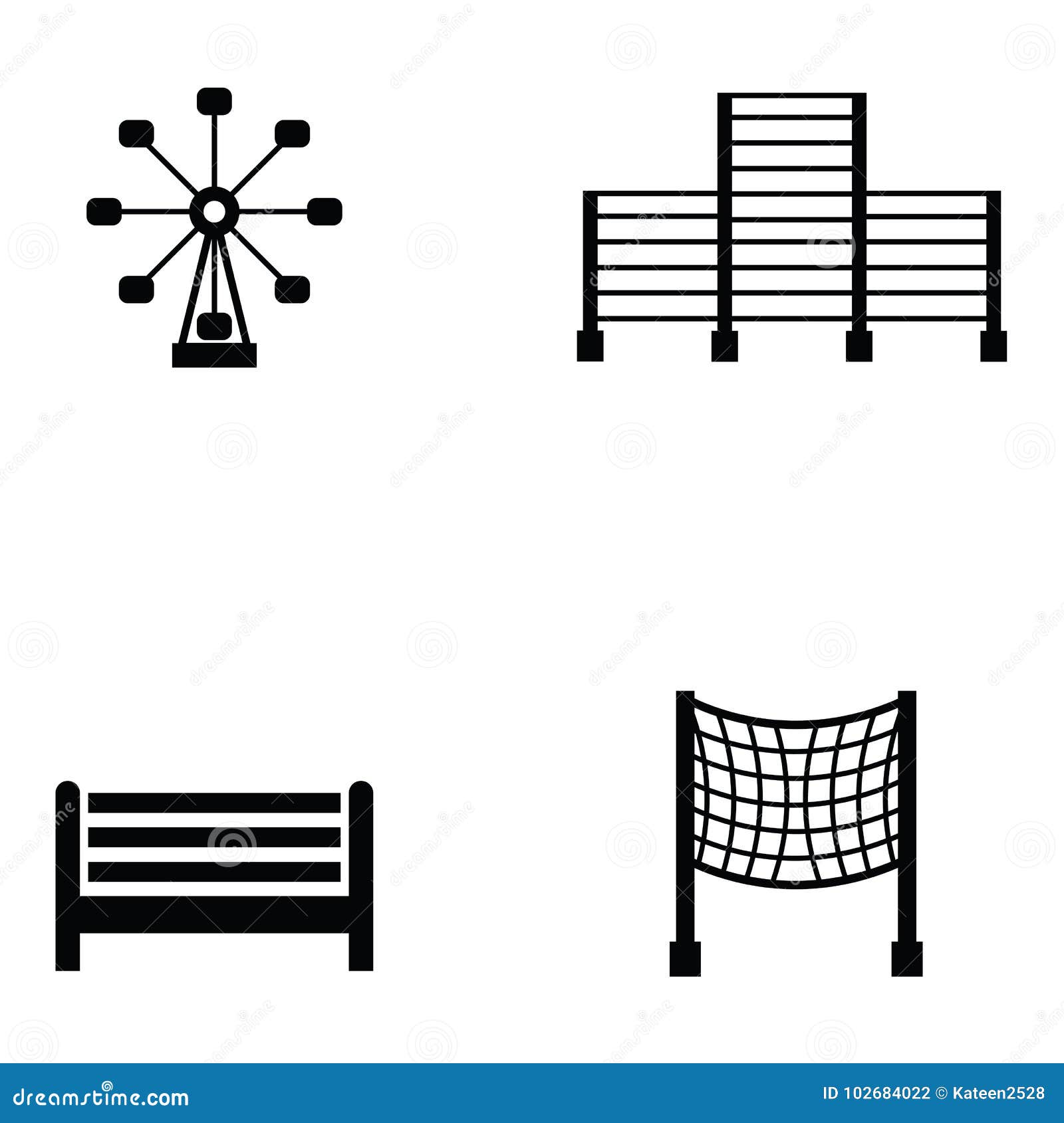 Sistema Del Icono Del Patio Stock de ilustración - Ilustración de ...