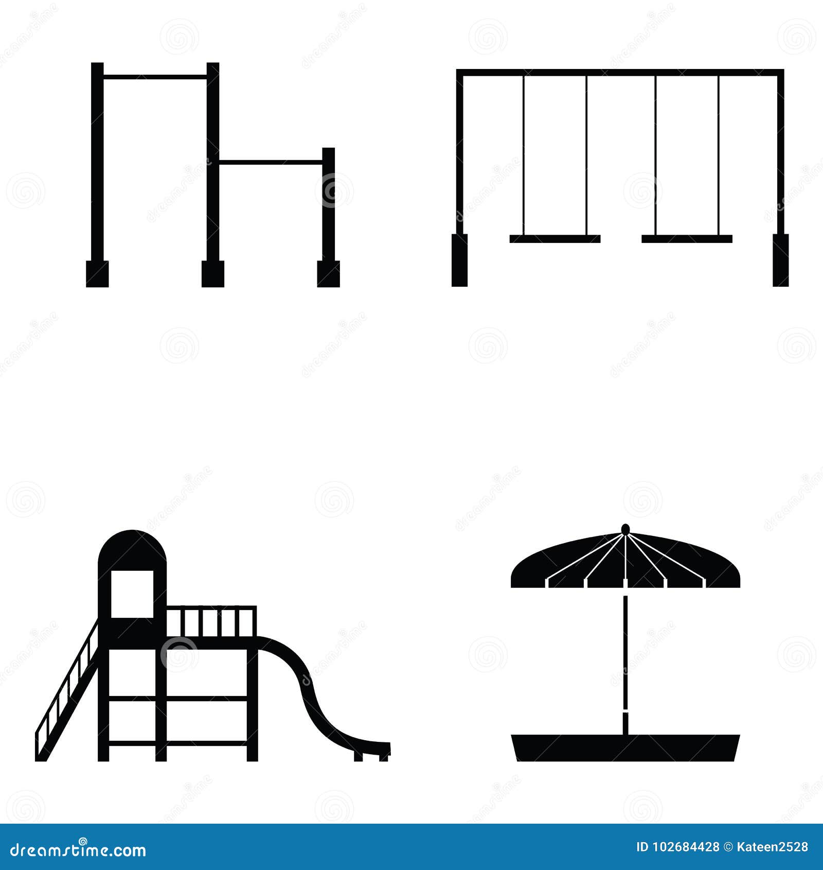 Sistema Del Icono Del Patio Ilustración del Vector - Ilustración de ...