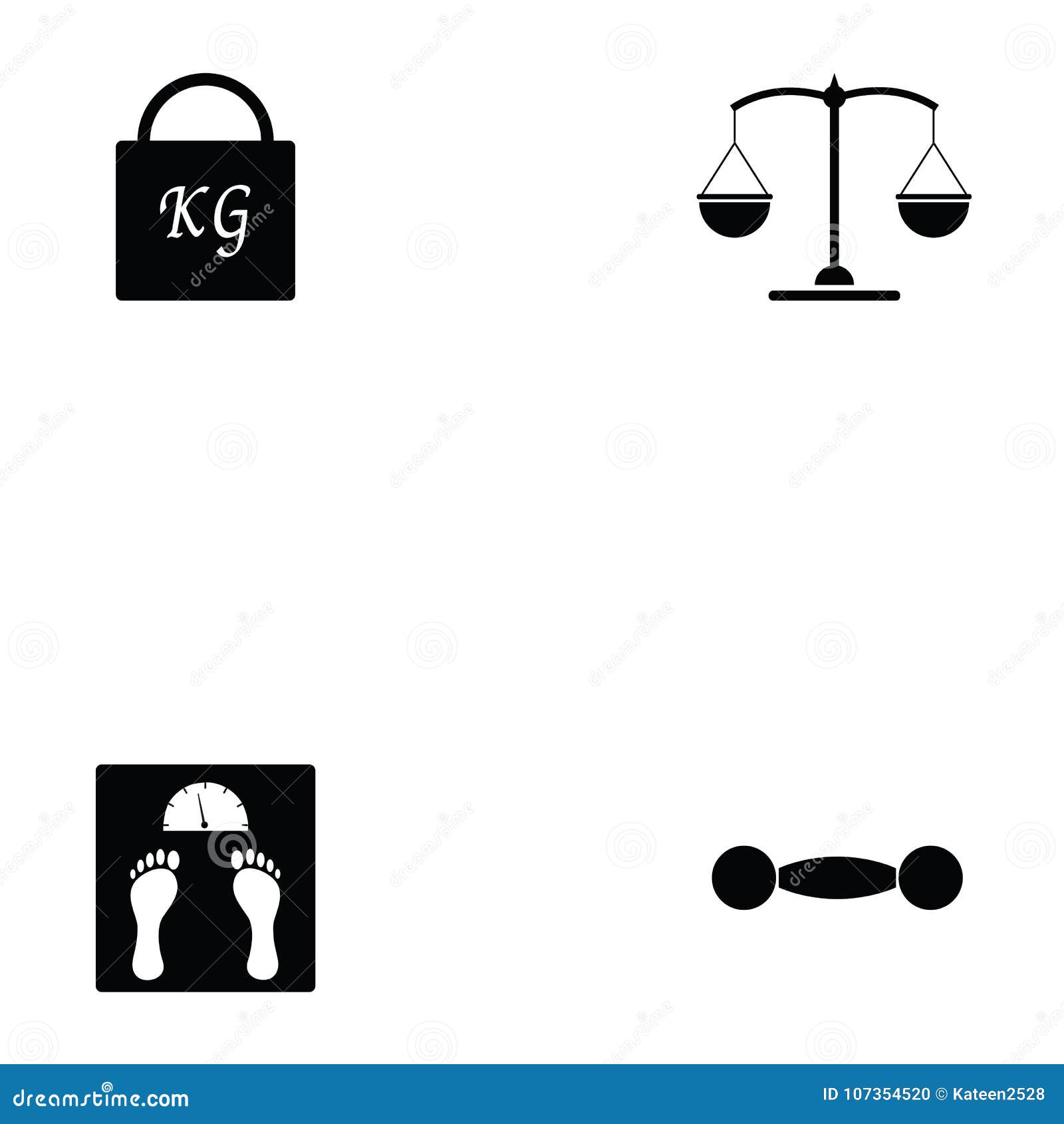 Sistema del icono del peso ilustración del vector. Ilustración de pese ...