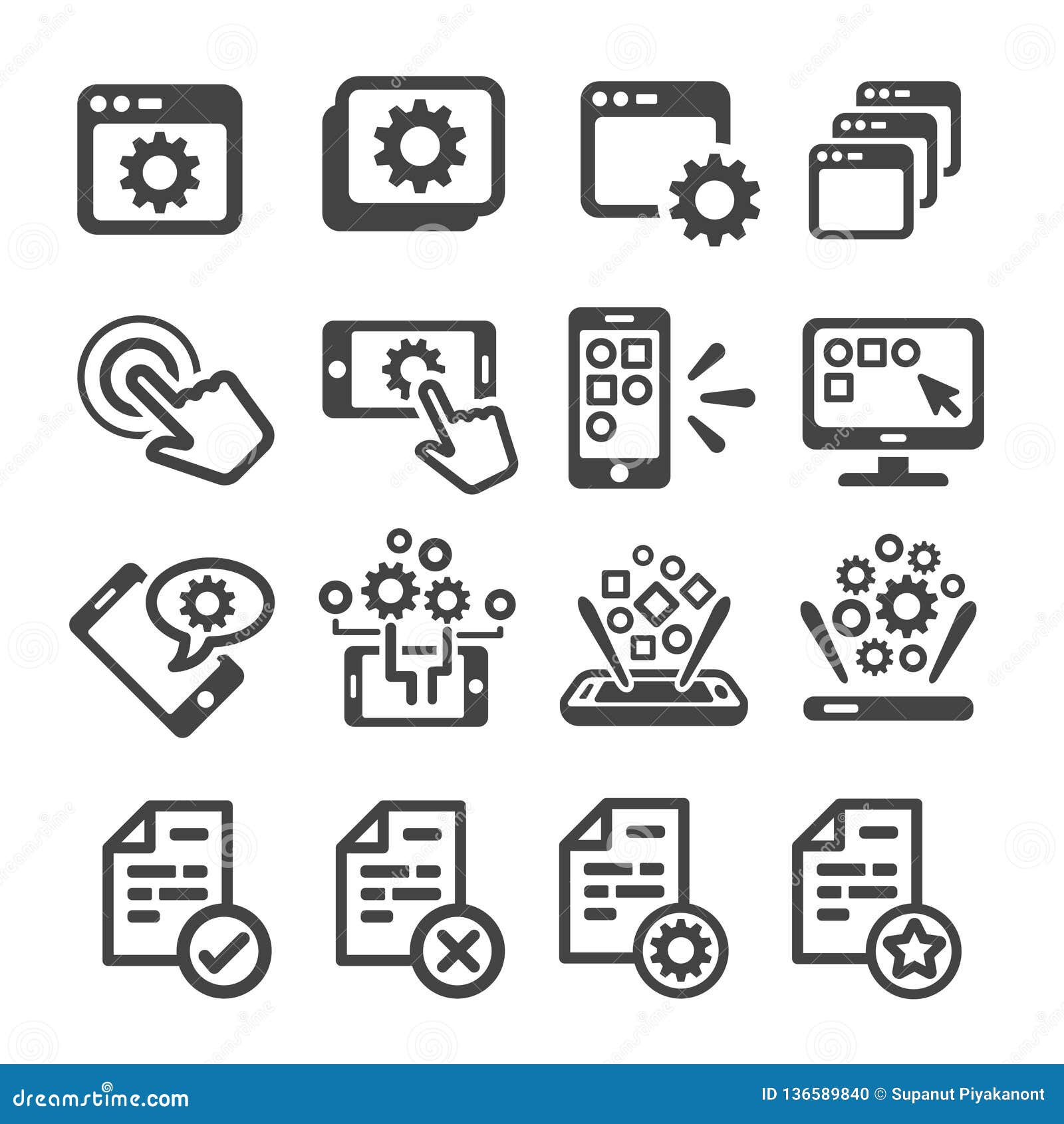 Sistema del icono del uso ilustración del vector. Ilustración de ...