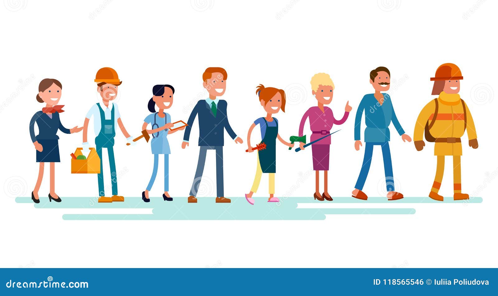 Sistema Del Icono Del Vector De Gente De Diversas Profesiones Stock de ...