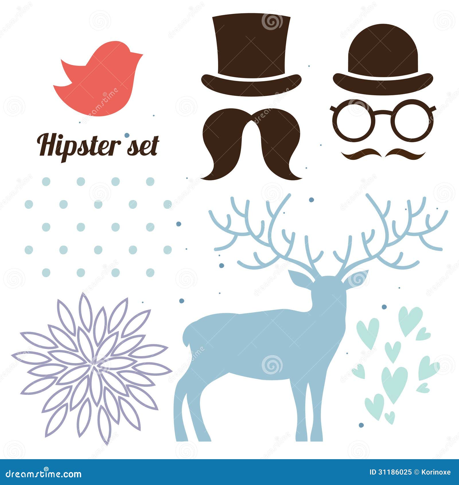 Sistema del inconformista ilustración del vector. Ilustración de flor ...