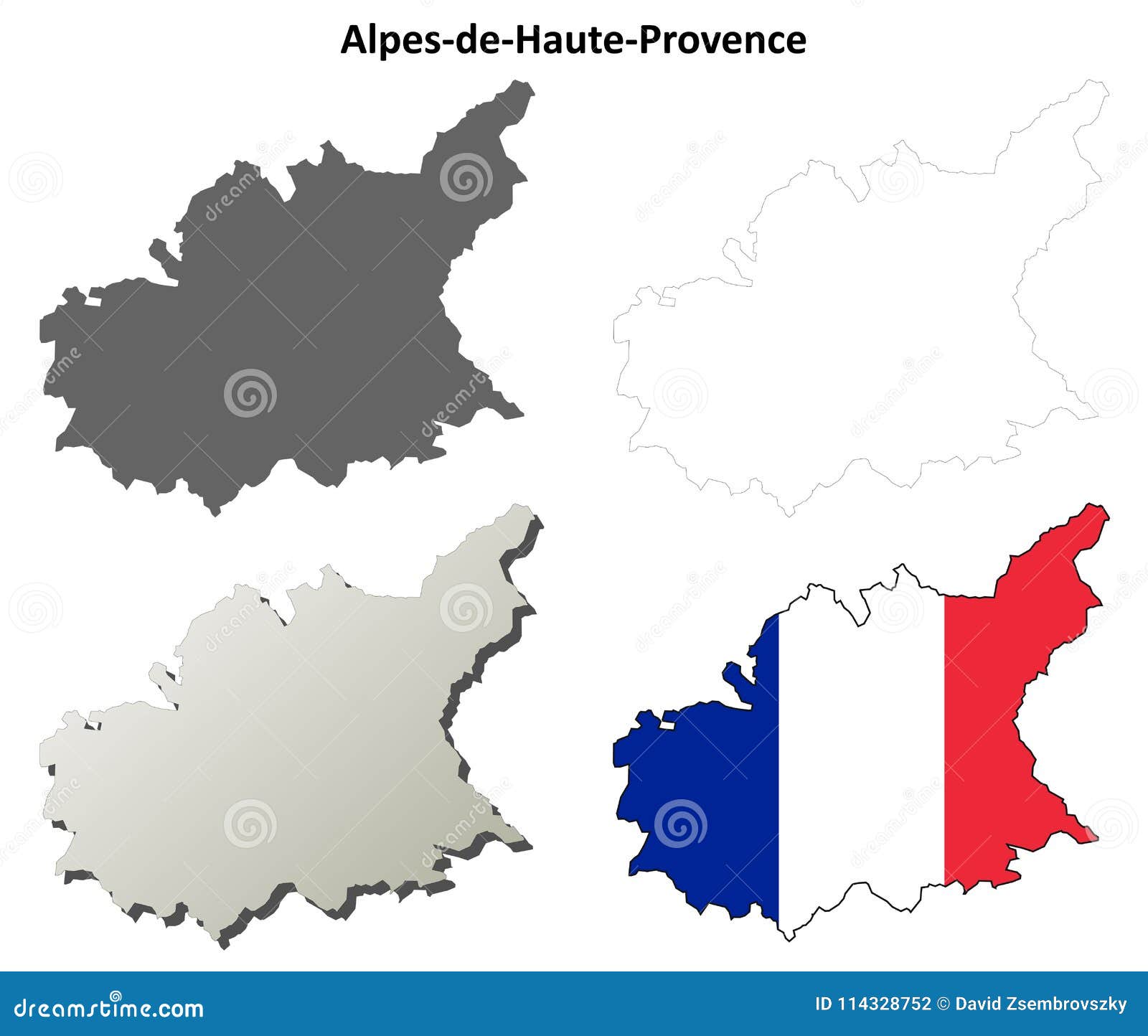 Sistema Del Mapa Del Esquema De Alpes-de-Haute-Provence, Provence ...