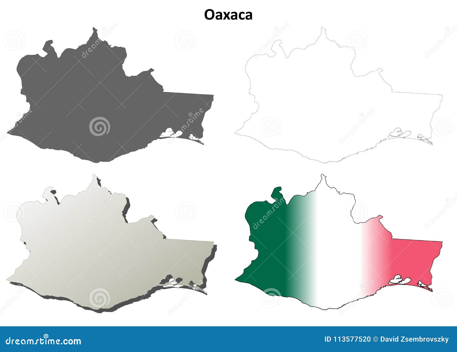 Sistema Del Mapa Del Esquema Del Espacio En Blanco De Oaxaca
