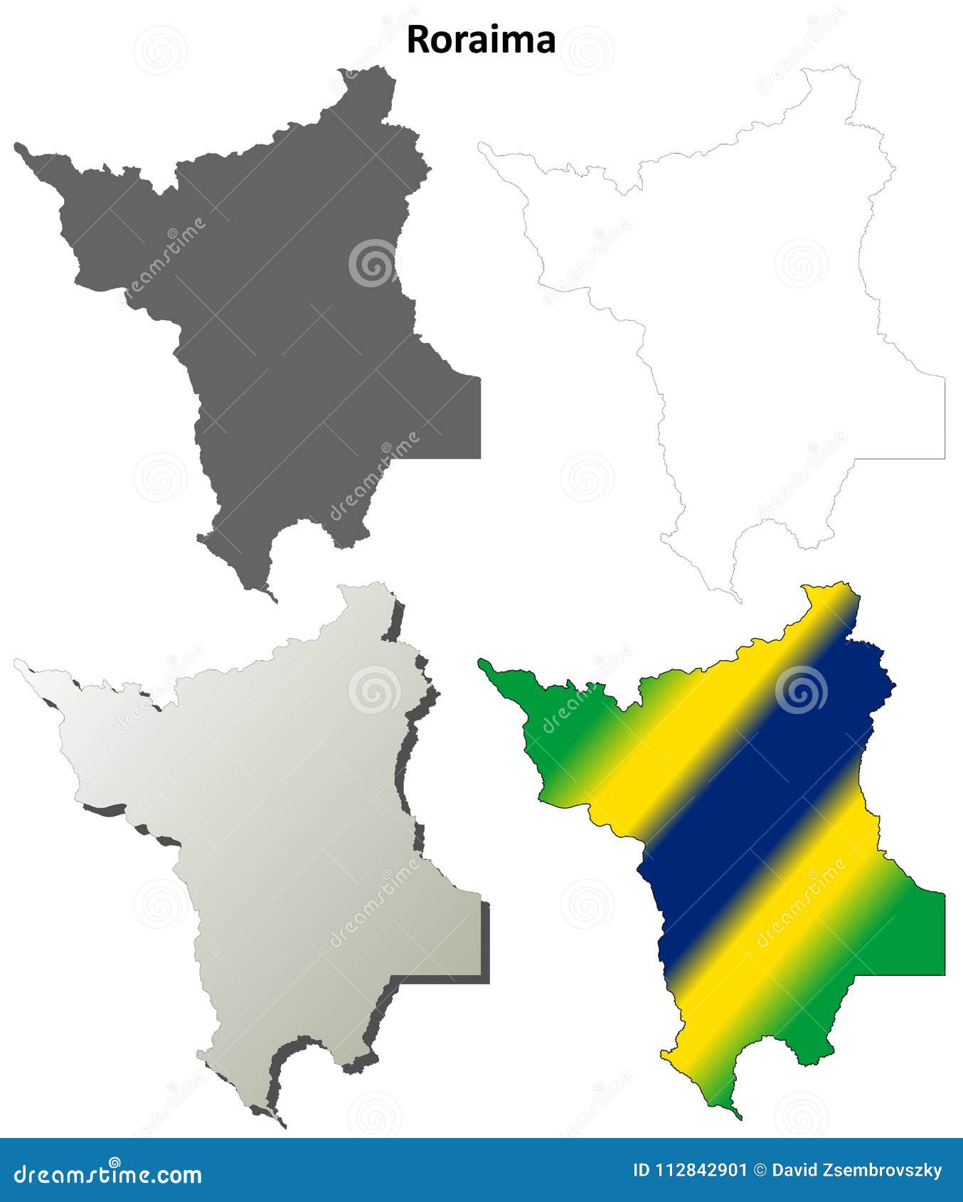 Sistema Del Mapa Del Esquema Del Espacio En Blanco De Roraima