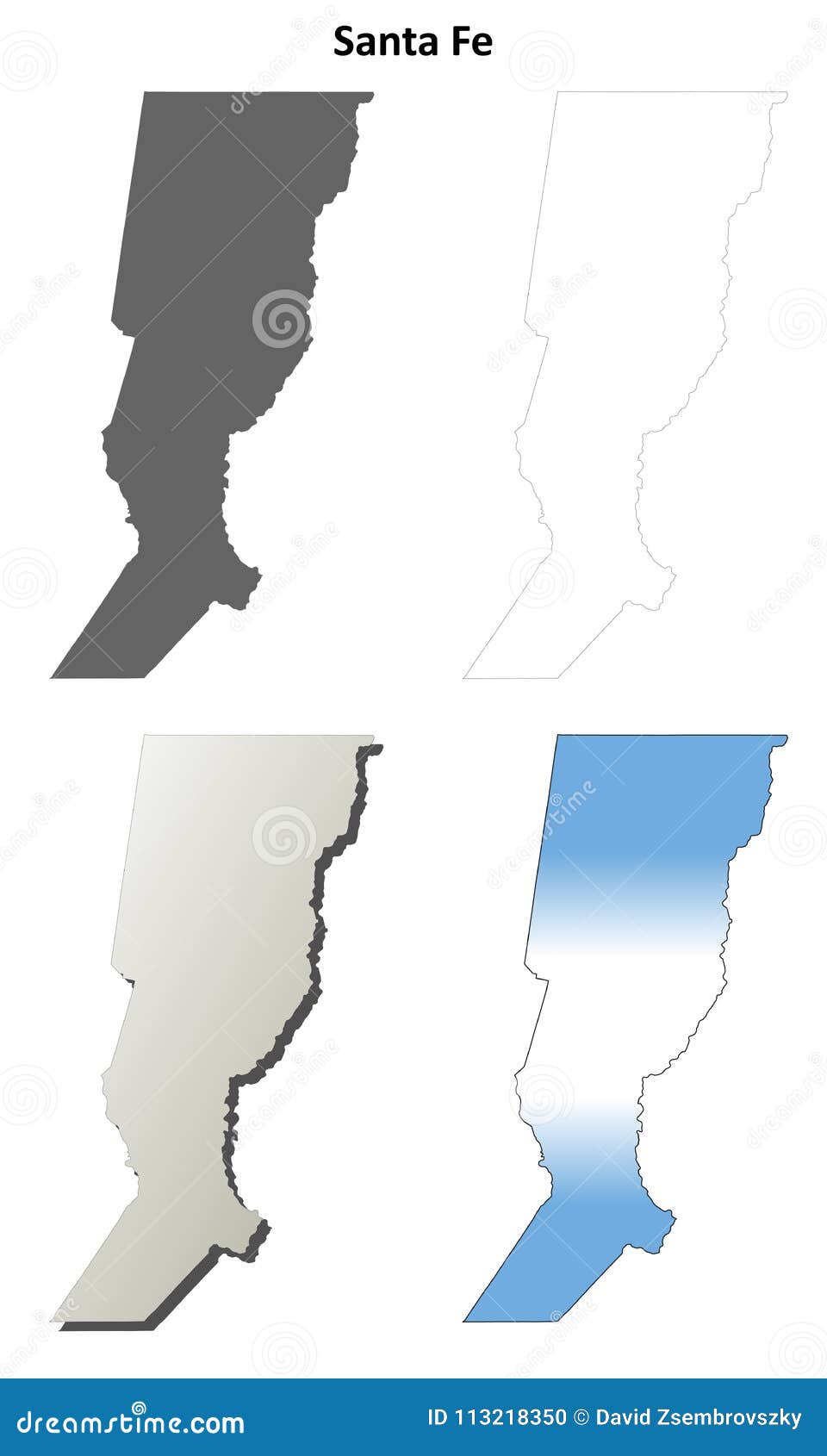 Sistema Del Mapa Del Esquema Del Espacio En Blanco De Santa Fe ...