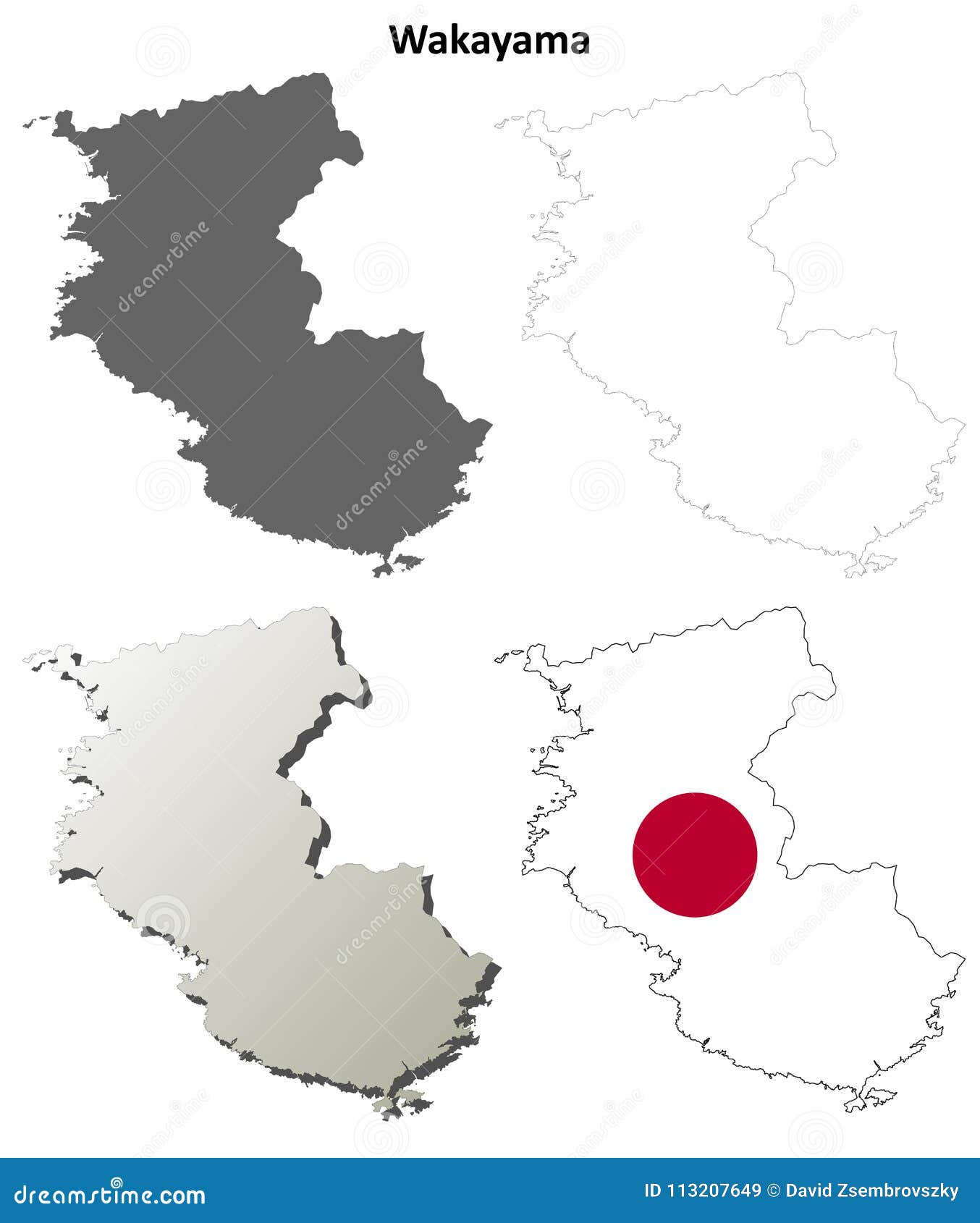 Sistema Del Mapa Del Esquema Del Espacio En Blanco De Wakayama