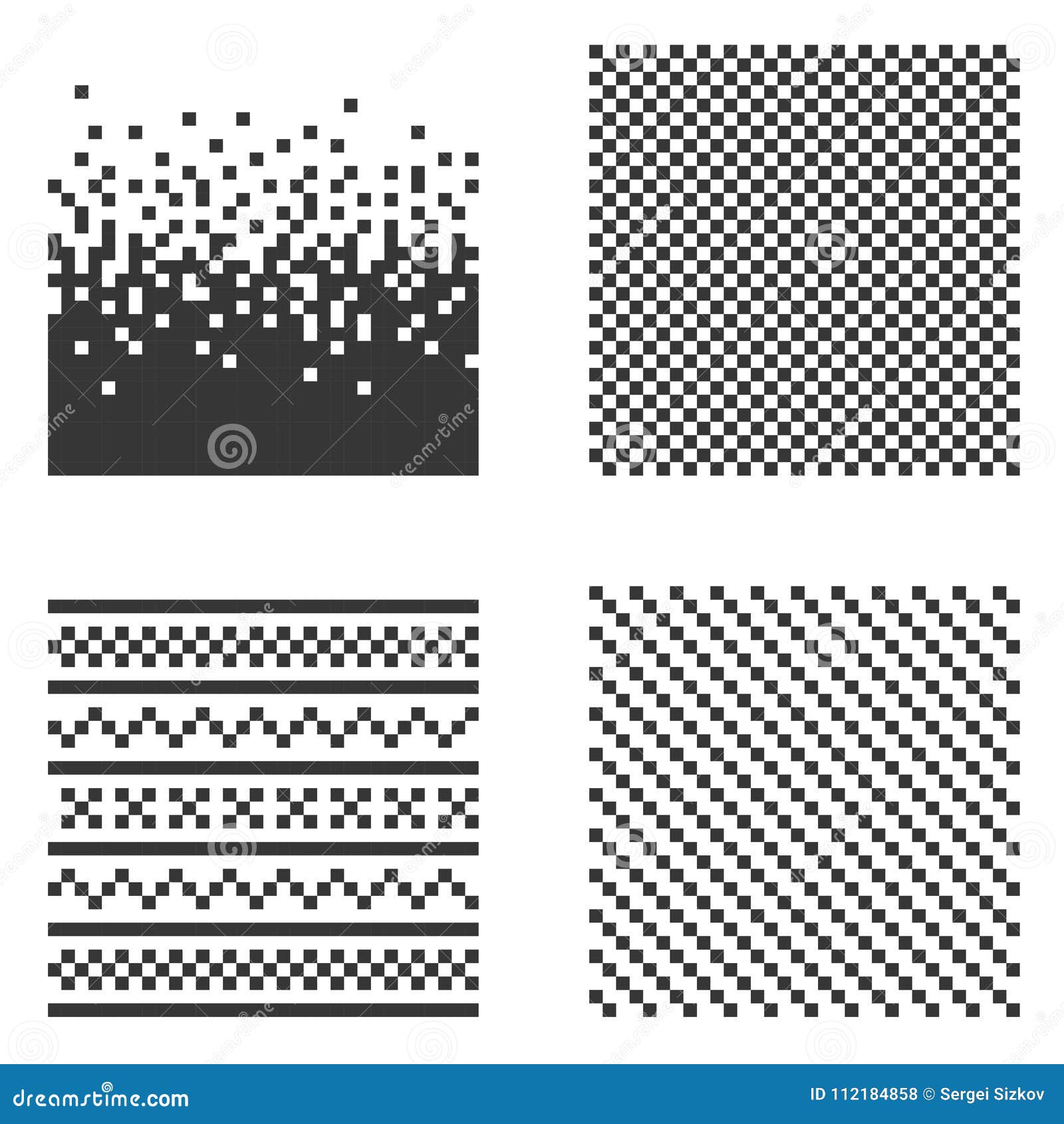 Sistema Del Modelo Del Pixel Vector Ilustración del Vector ...