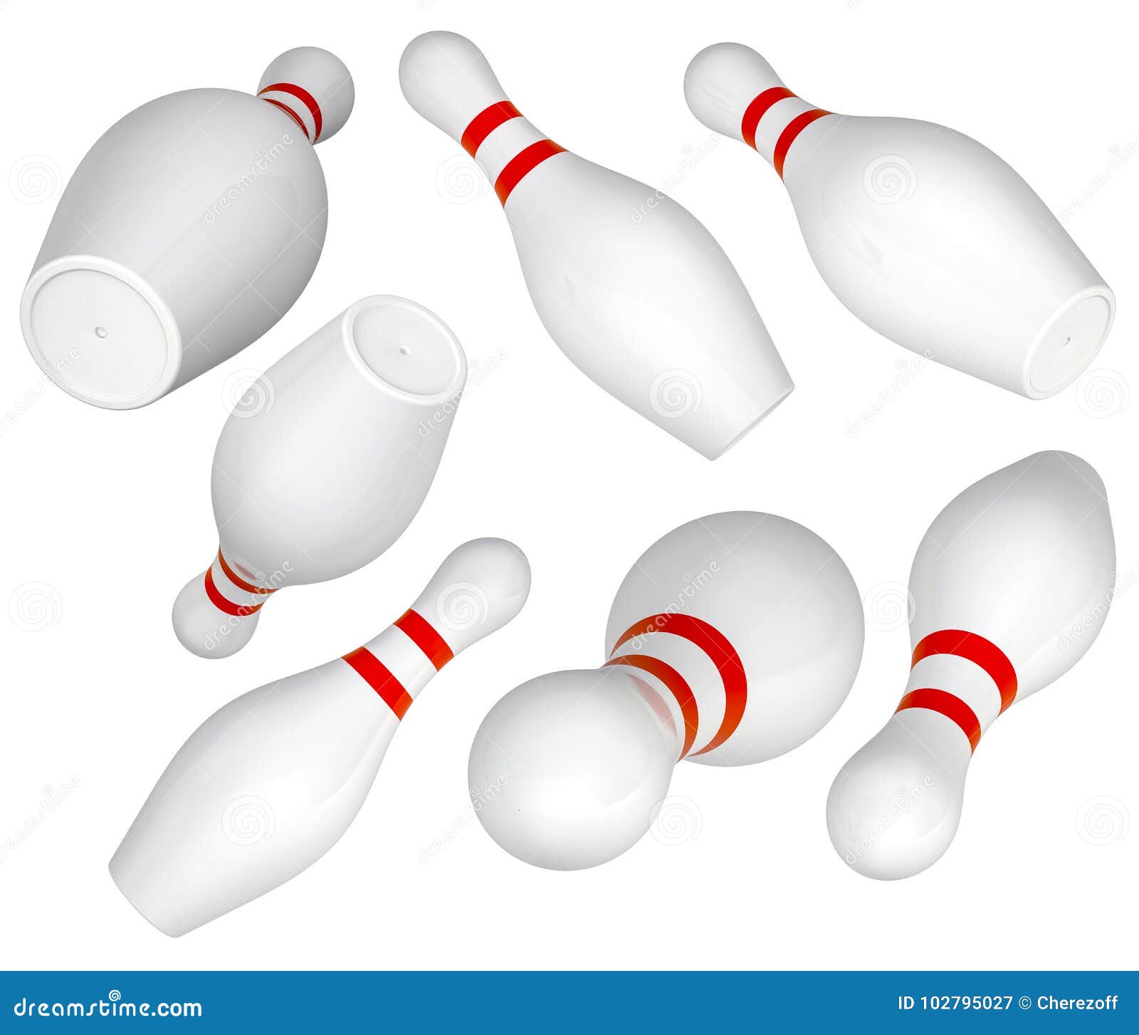 Sistema del Pin de bolos stock de ilustración. Ilustración de conjunto ...